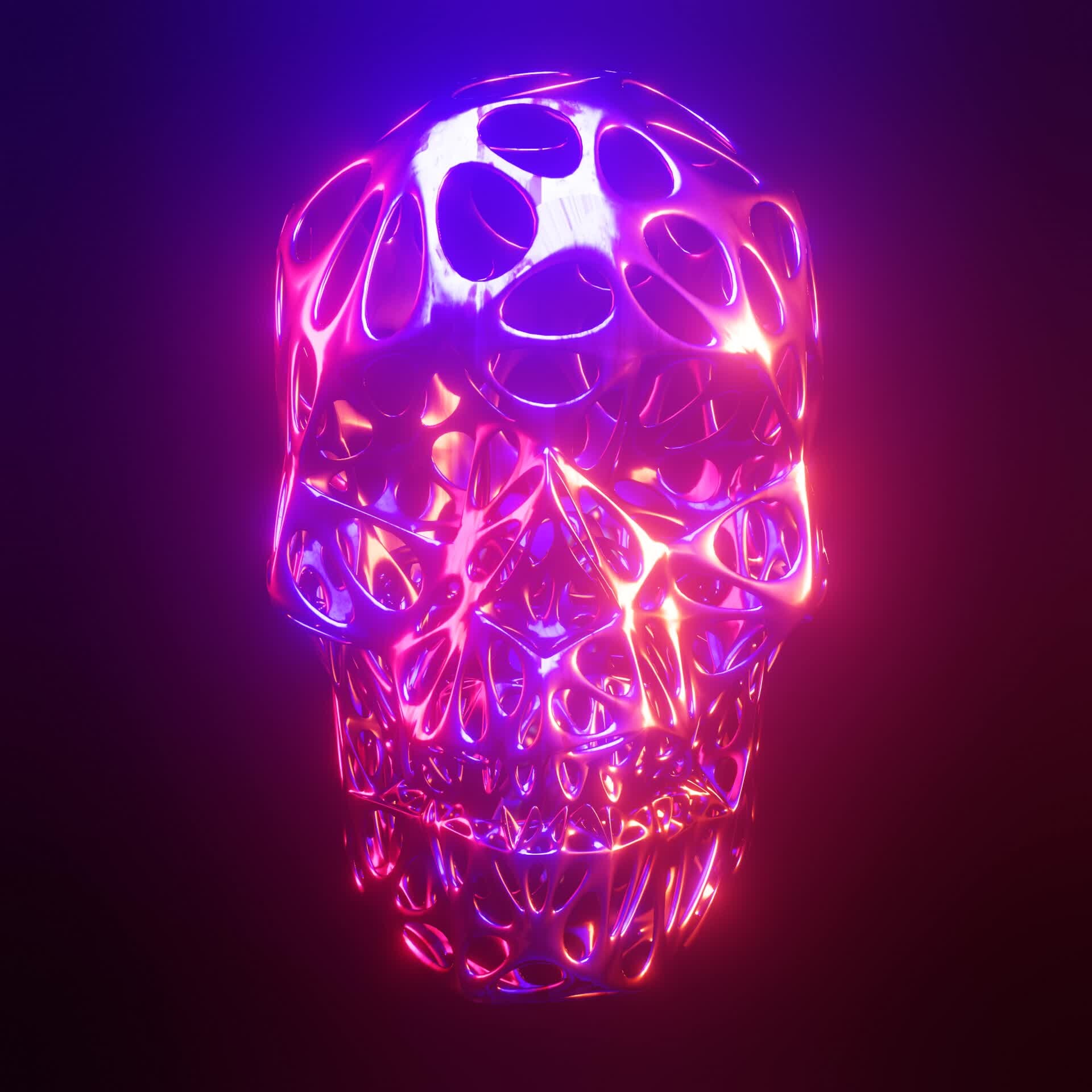 ArtStation - Neon Skull "run"