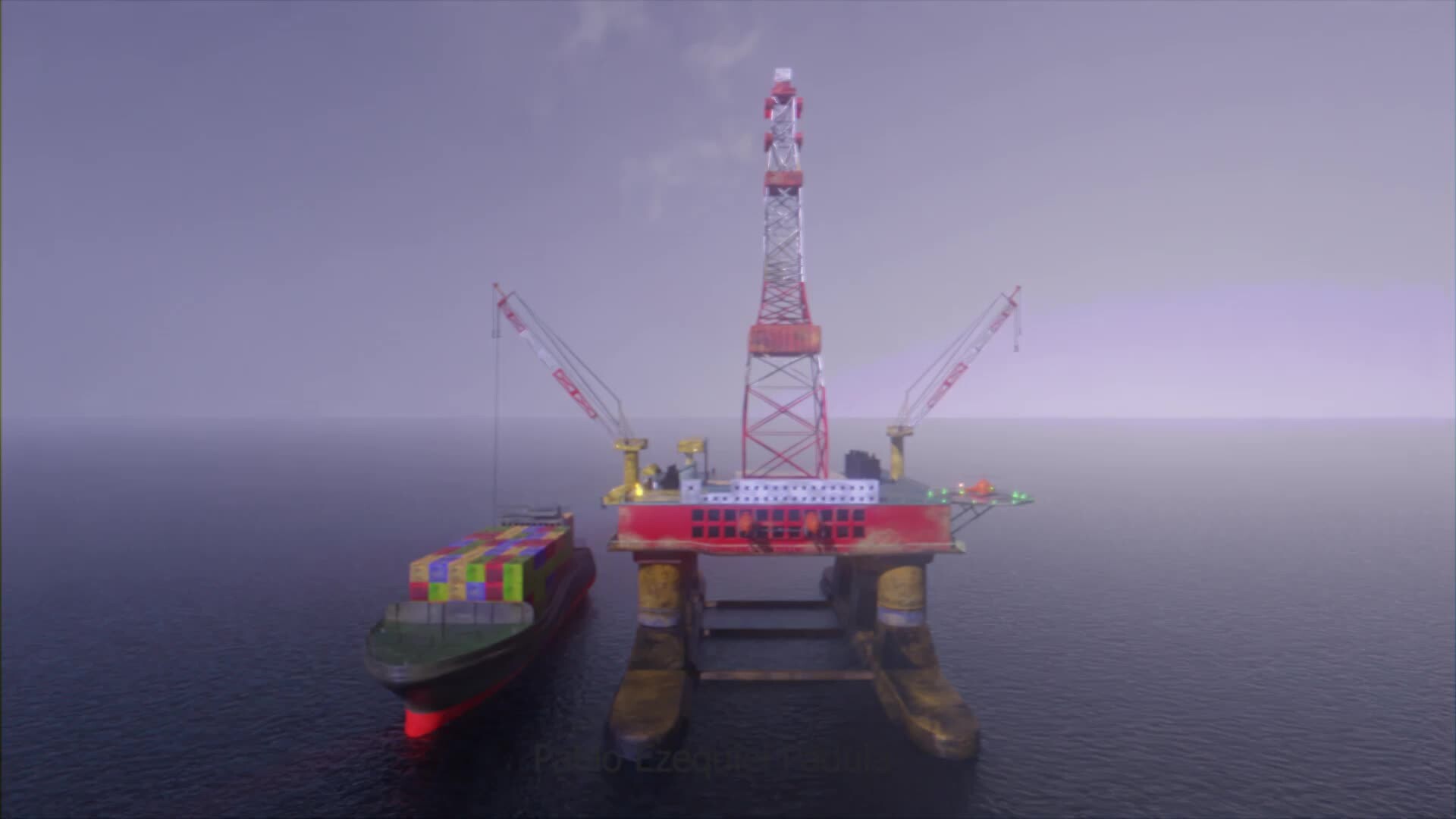ArtStation - 3d oil rig.