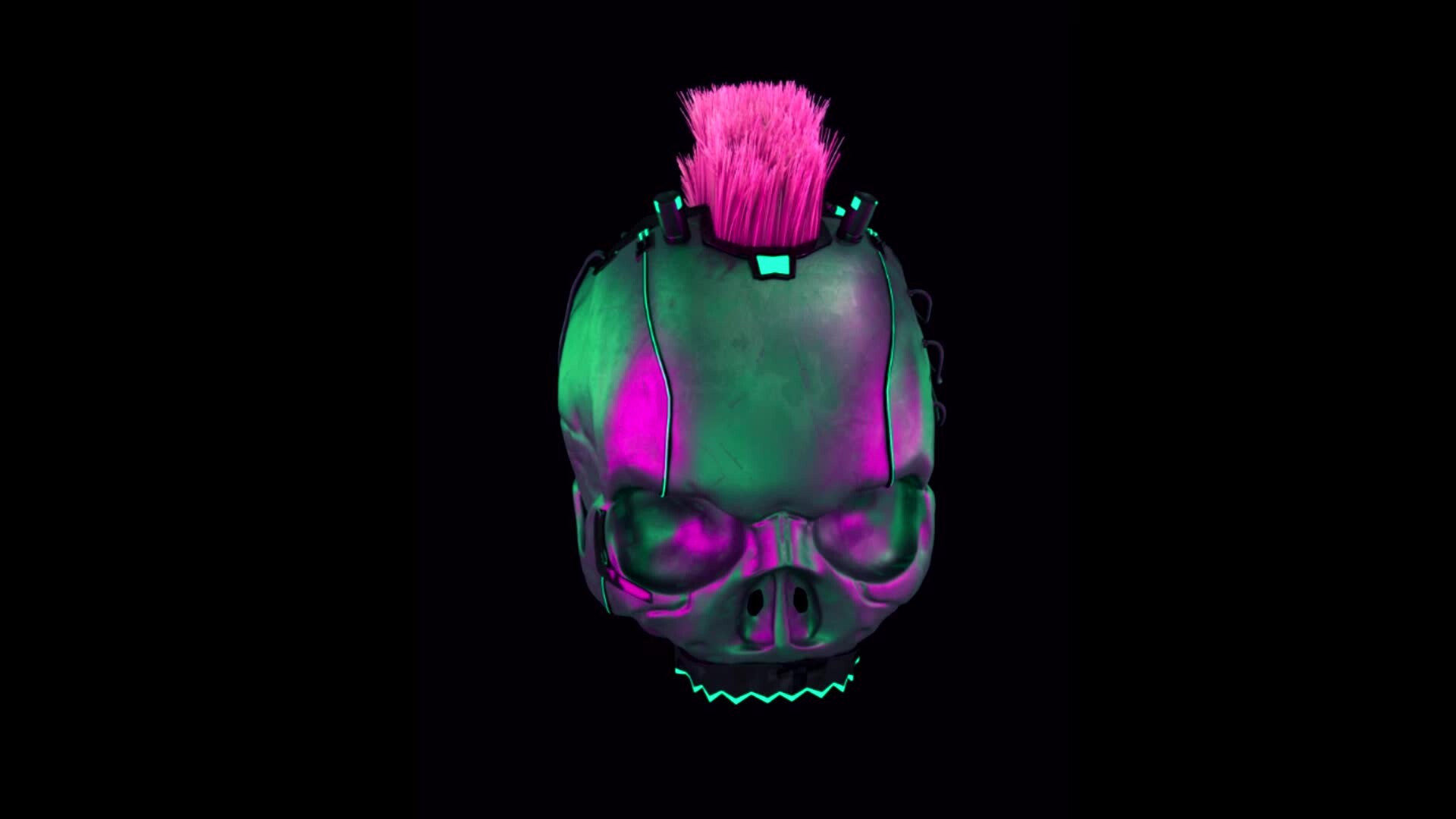 ArtStation - Cyberpunk skull