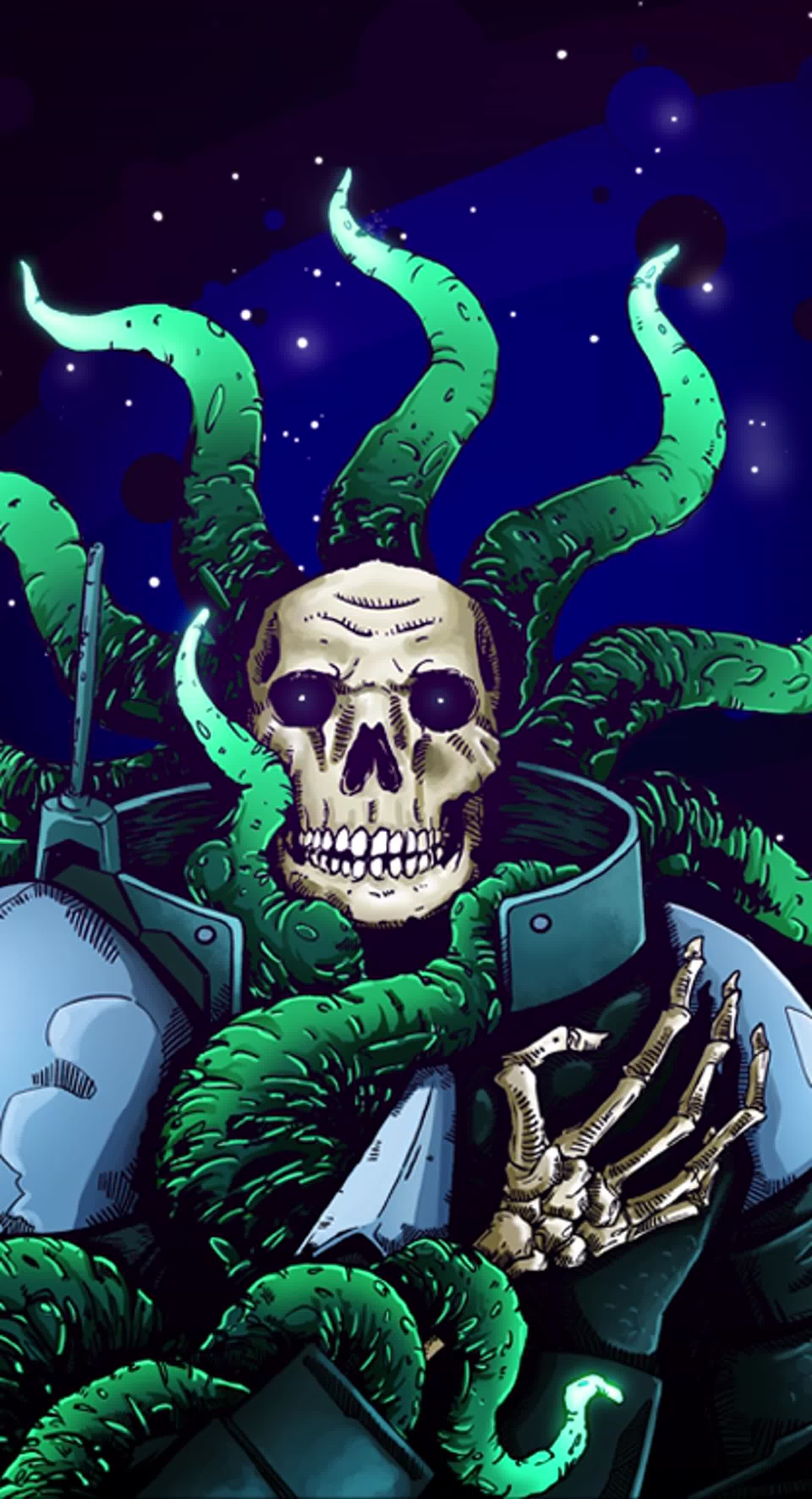 ArtStation - Cosmic Skeleton trippy