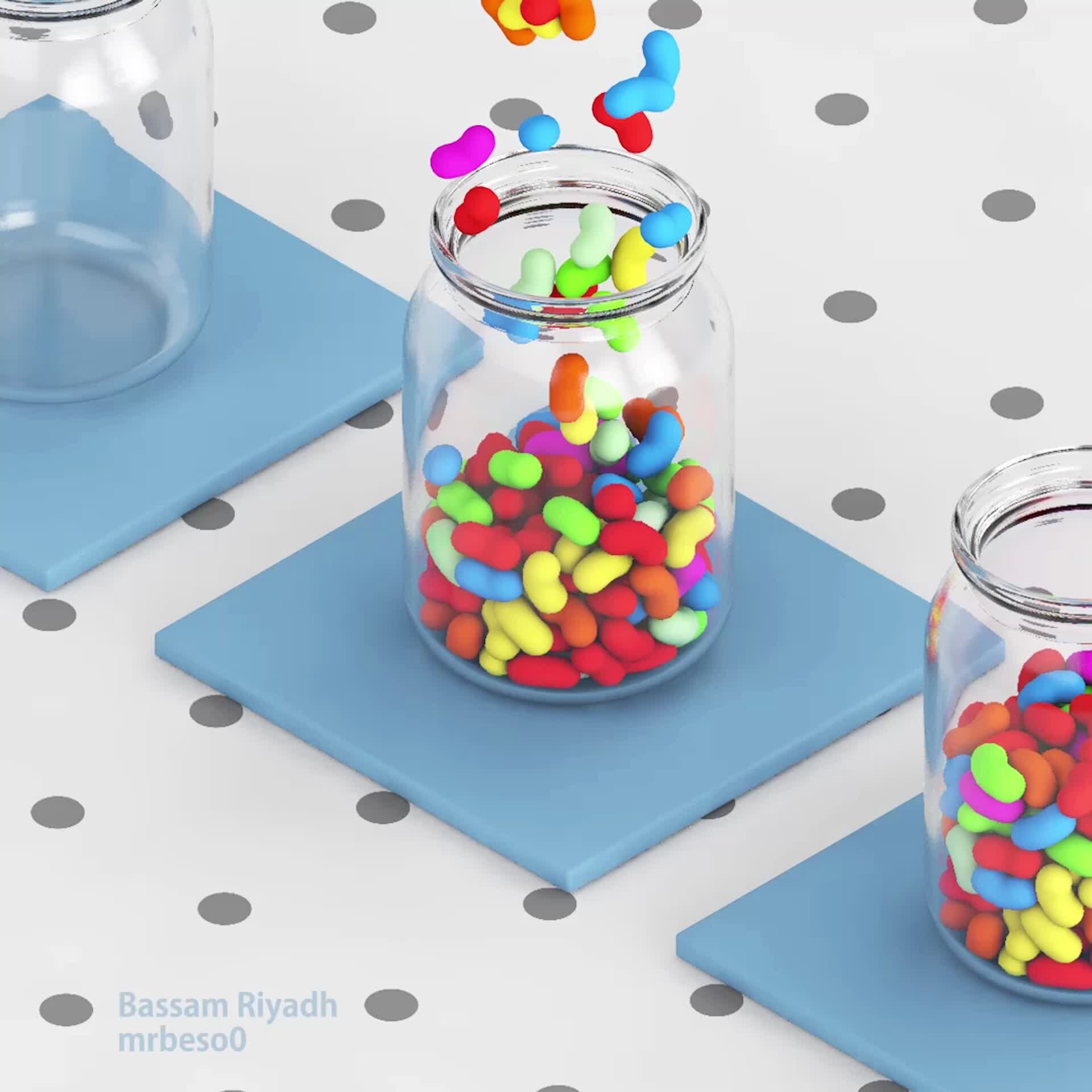 ArtStation - Jelly Beans- 3D Loop Animation