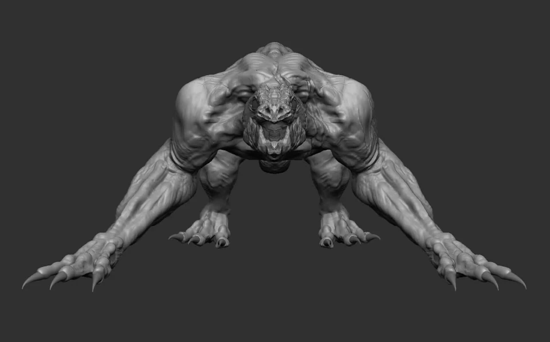ArtStation - Bottom Tooth Dragon Sculpt practise