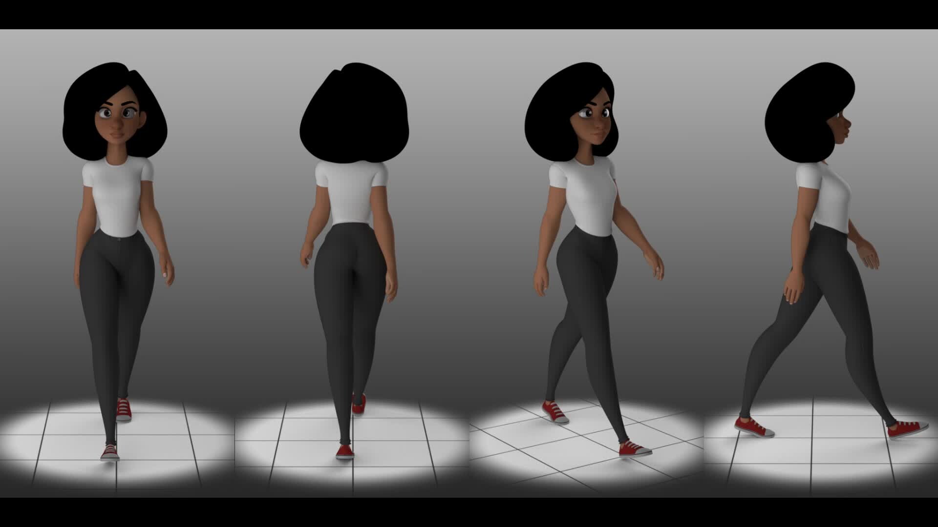 ArtStation - Walk cycle animation practice