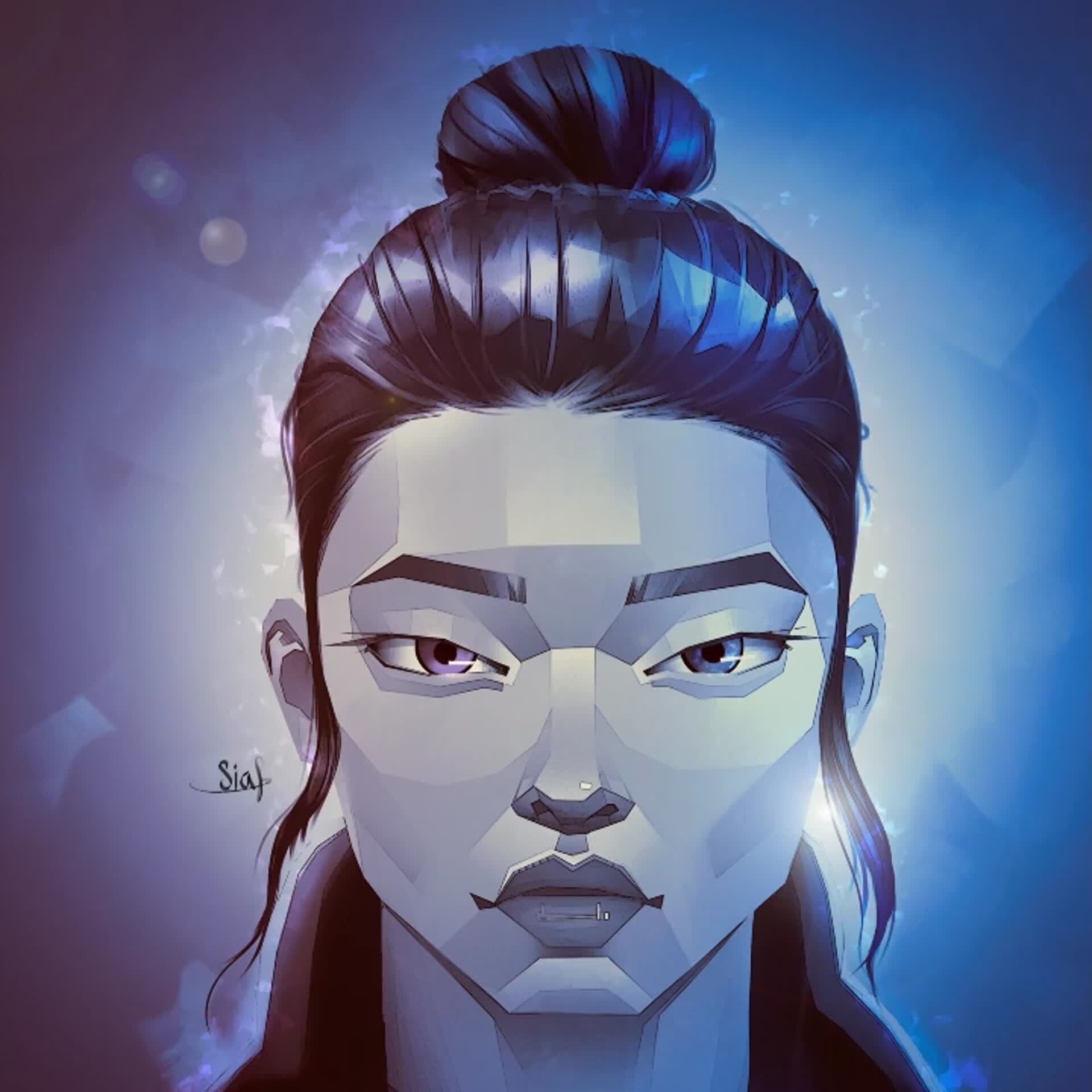 ArtStation - a stylized portrait