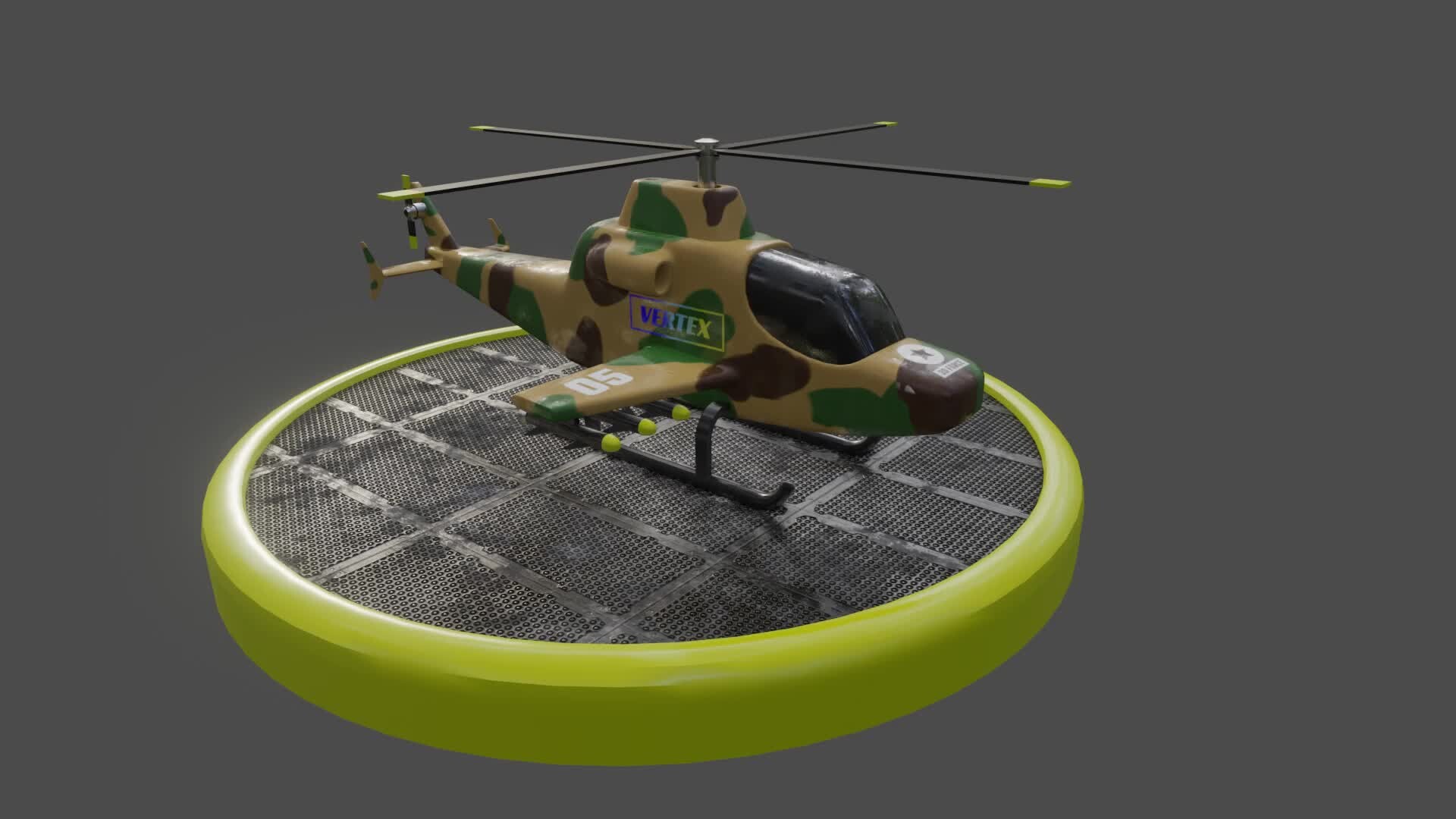 ArtStation - Blender first 3D Model - Helicopter Animation