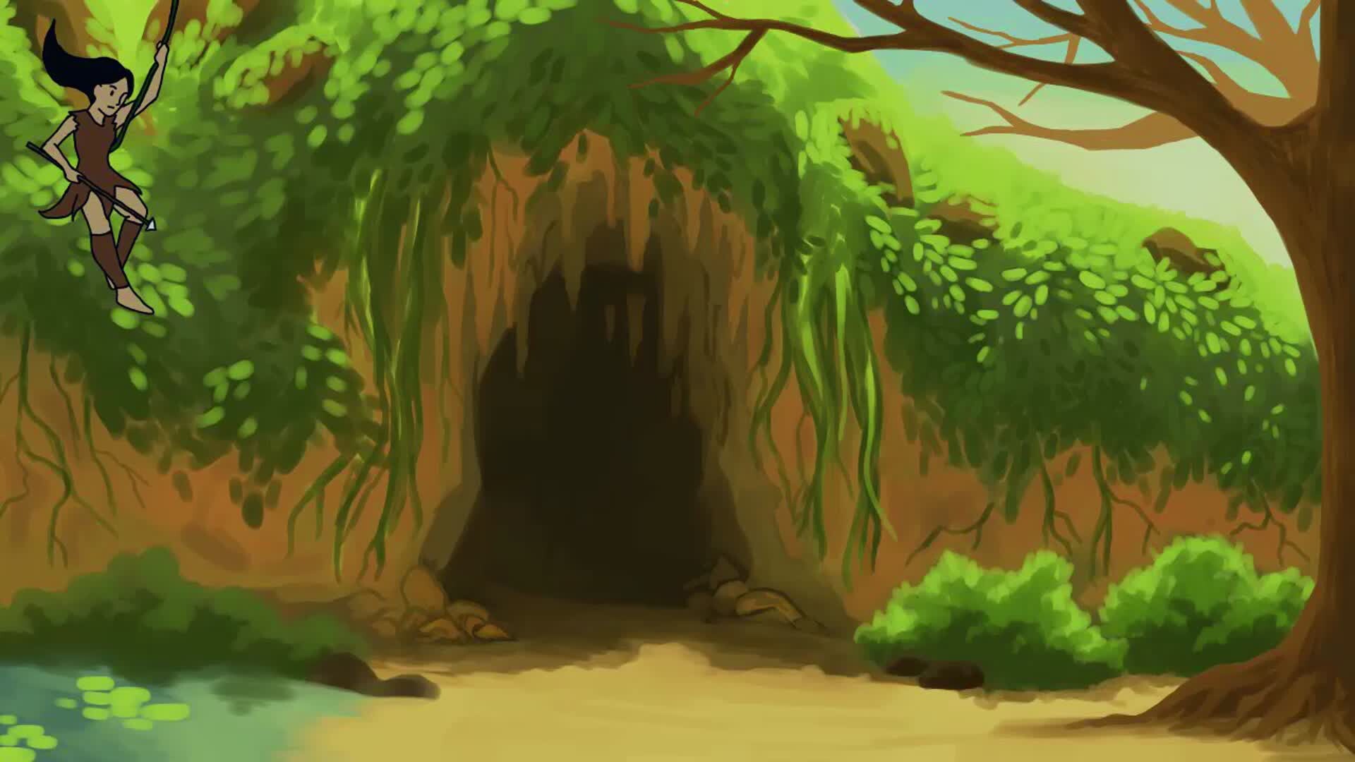 ArtStation - Woman in a Jungle (2020), an animation