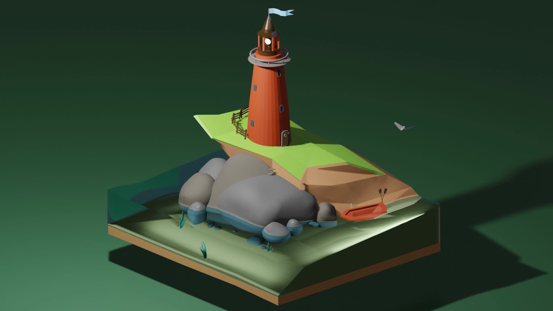 ArtStation - Low poly Lighthouse