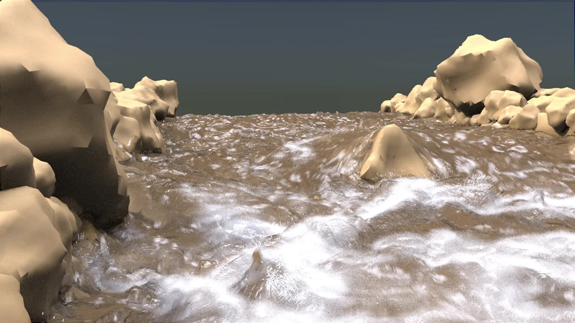 ArtStation - Houdini River - Photoreal Water Simulation