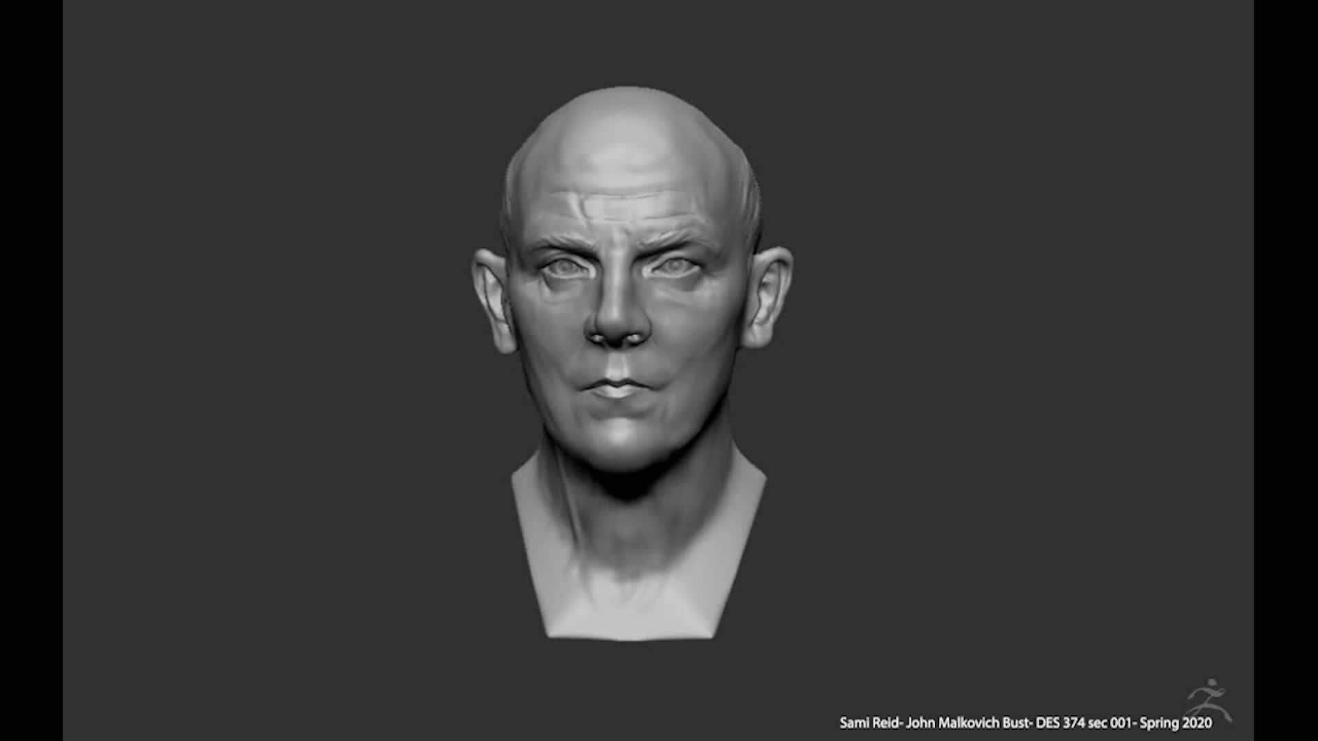 ArtStation - 3D bust of John Malkovich