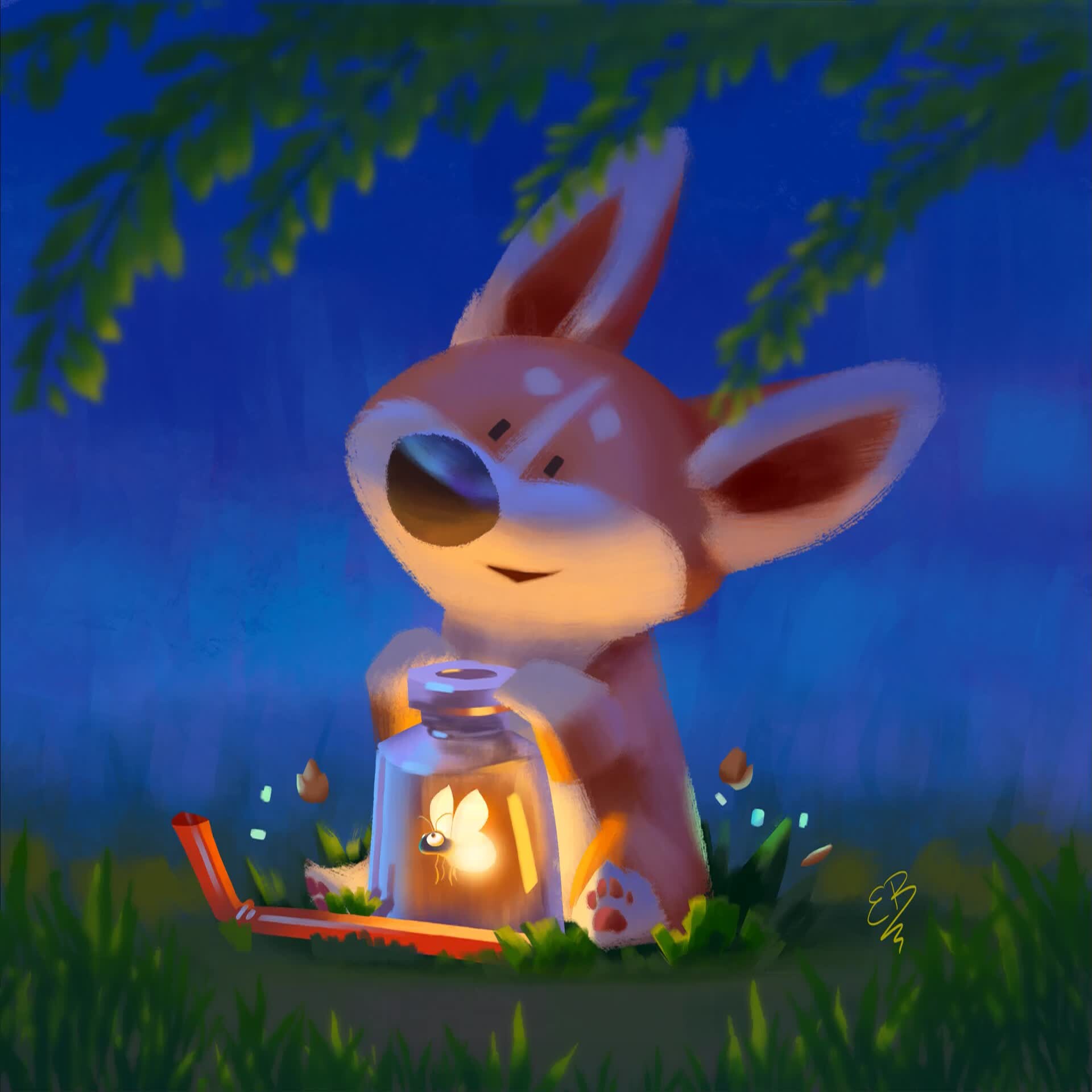 ArtStation - Corgi at Night