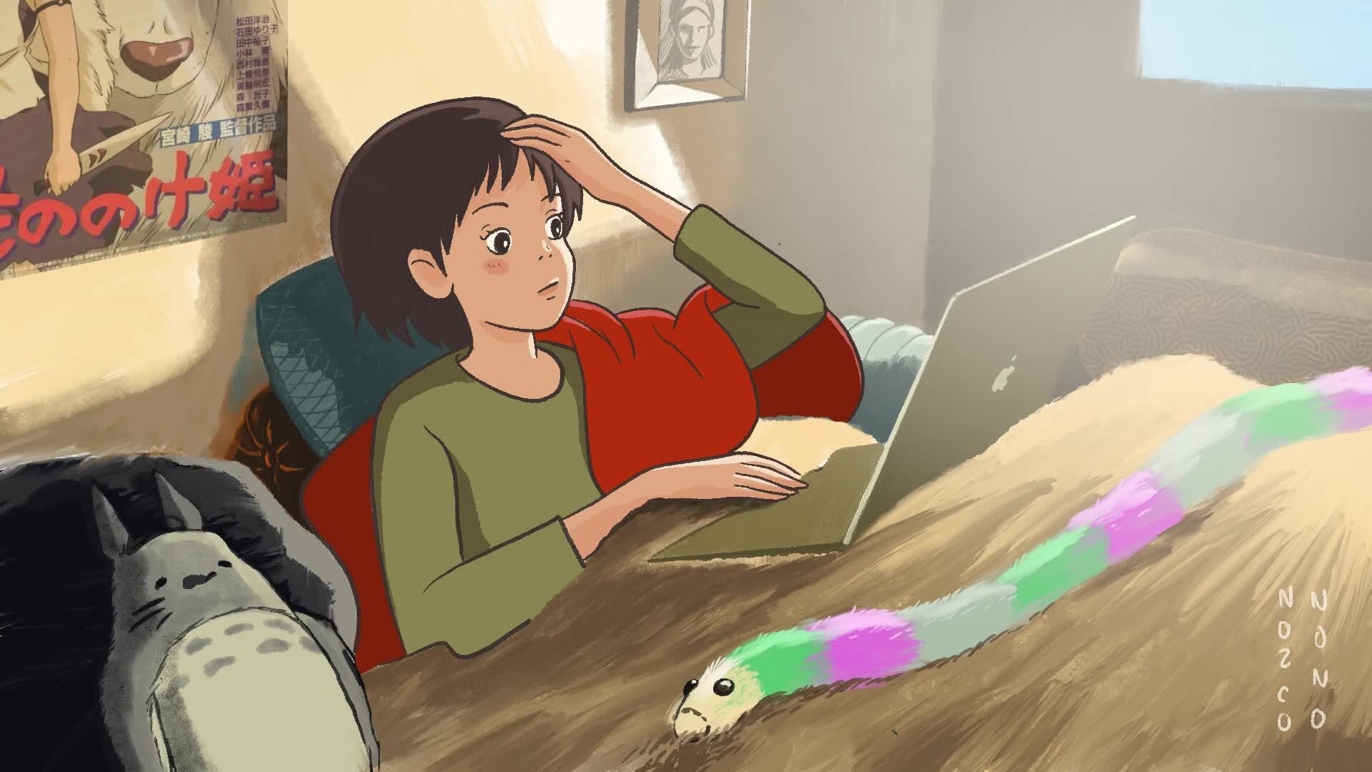 ArtStation - Homework in Bed