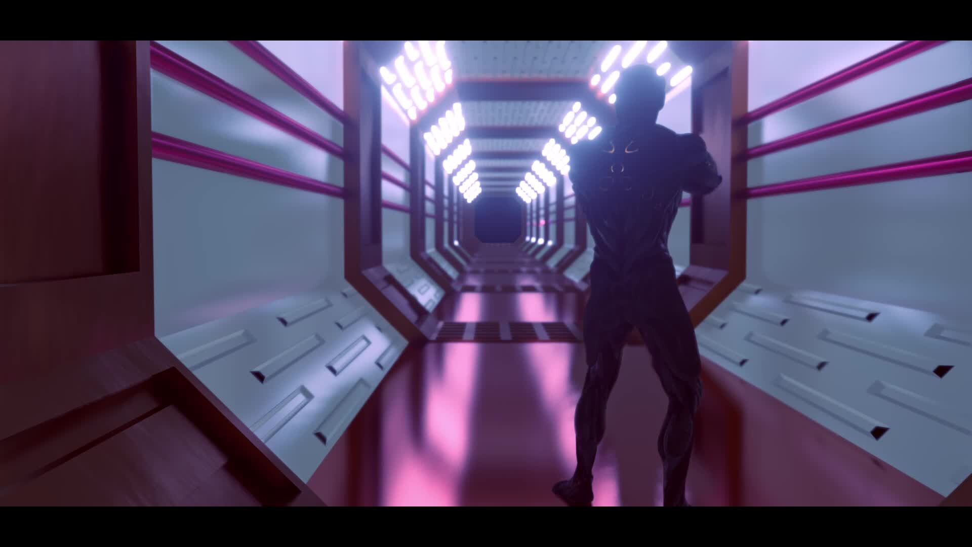 ArtStation - Soldier Walking in Spaceship Corridor