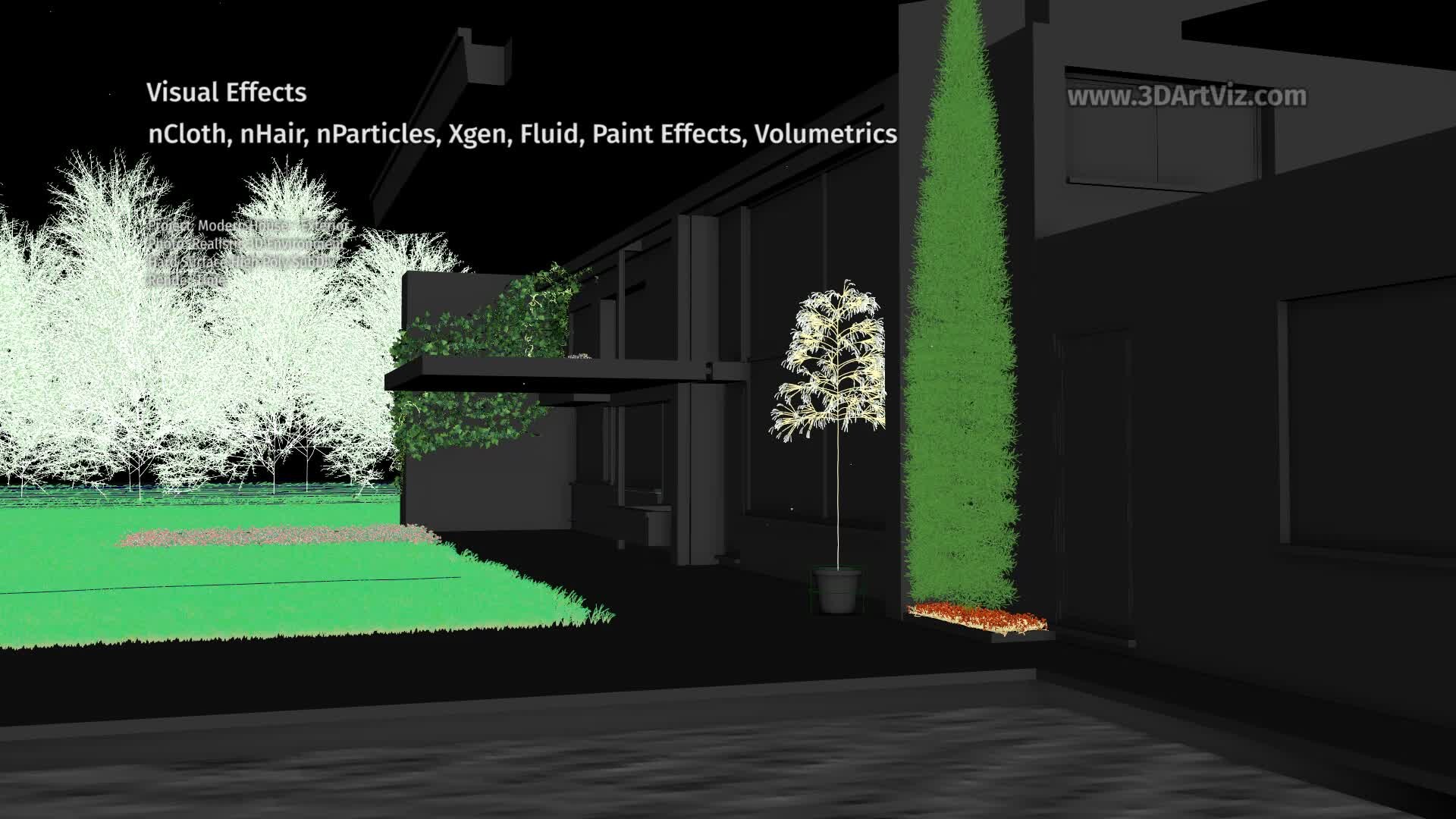 ArtStation - Modern House - Exterior, Visual Effects