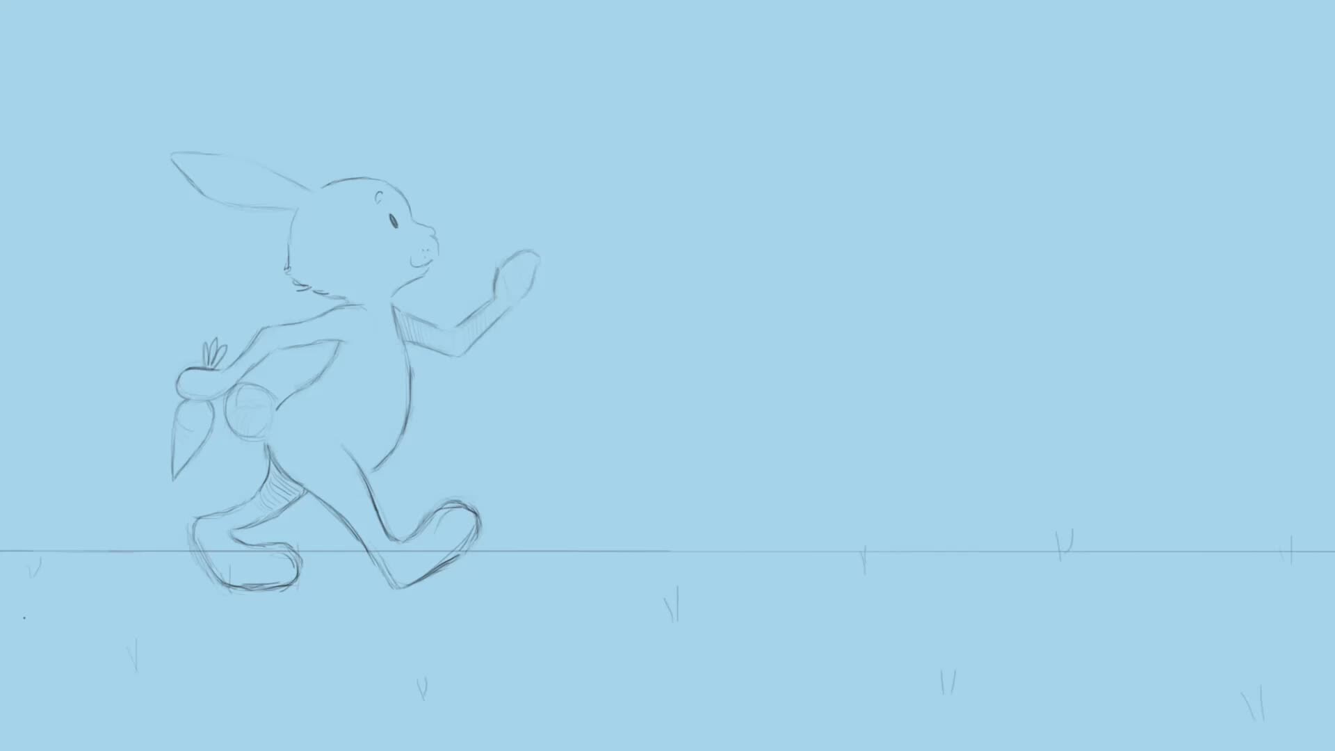 ArtStation - Rough bunny walk cycle