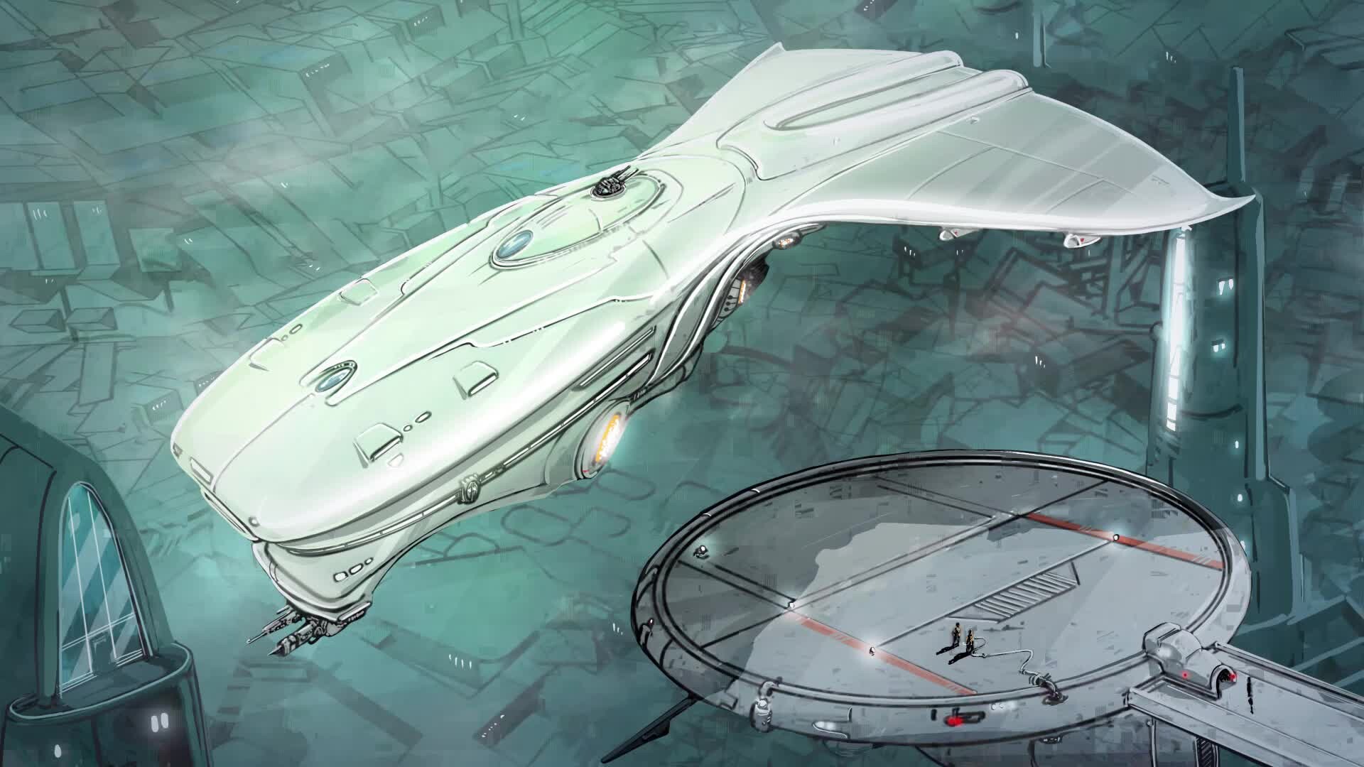 ArtStation - Spaceship Docking Loopable Animatoin