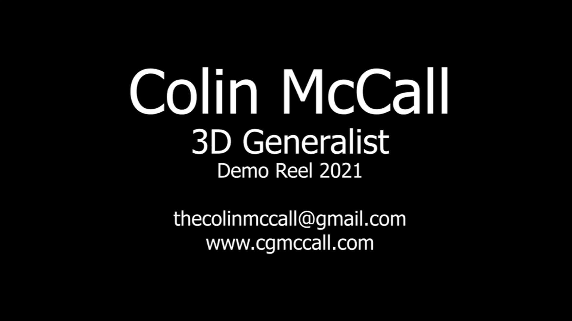 ArtStation - Generalist Reel - Colin McCall