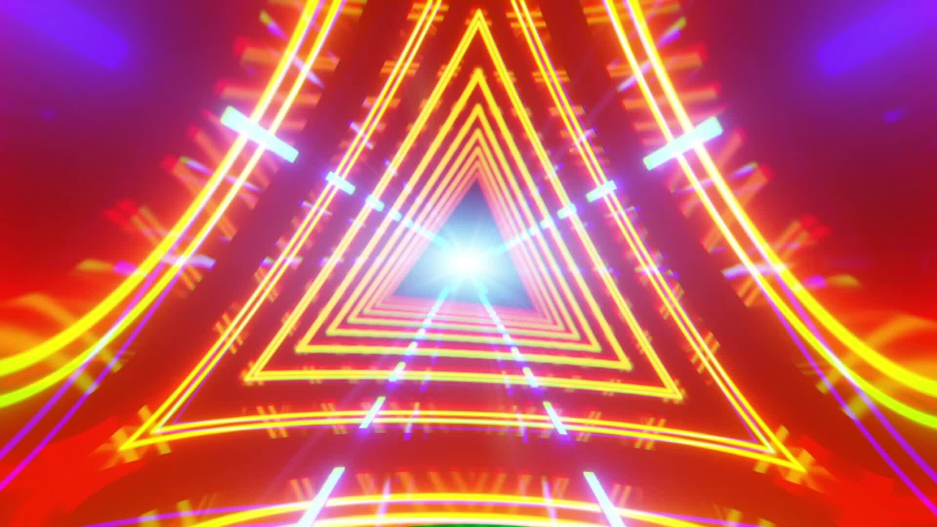 ArtStation - Trippy CGI Triangles Loop VJ Background
