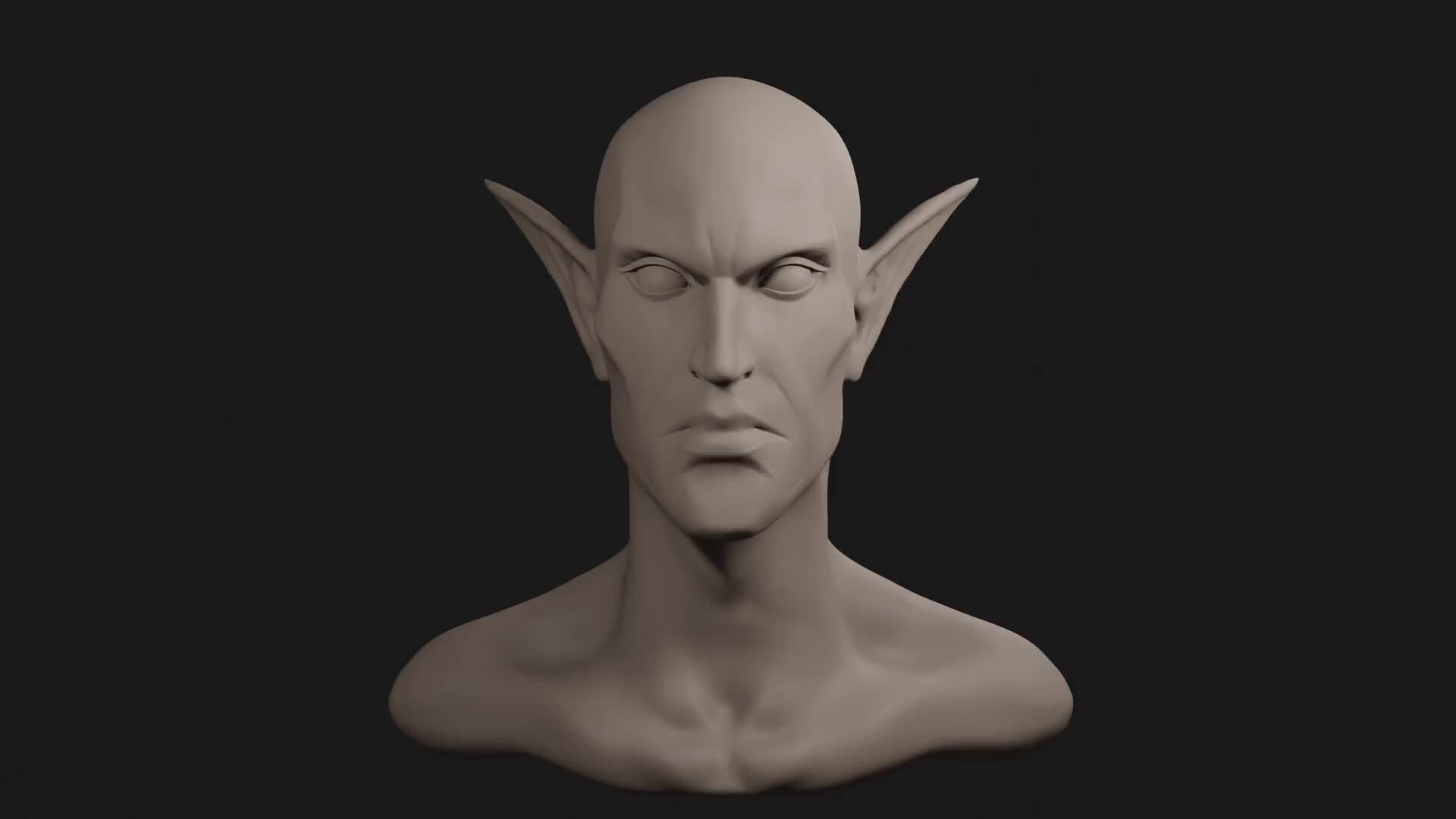 ArtStation - Male Elf Head Sculpt