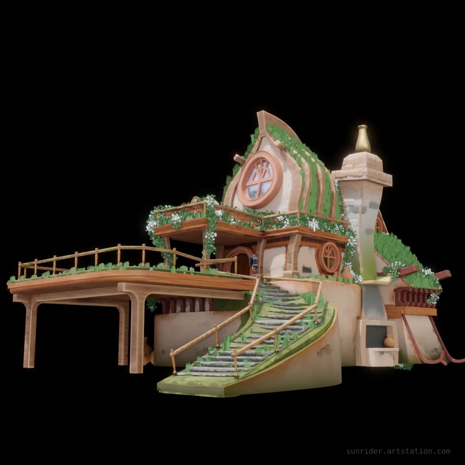 Adrien Courouble - Fantasy Houses & Vegetation