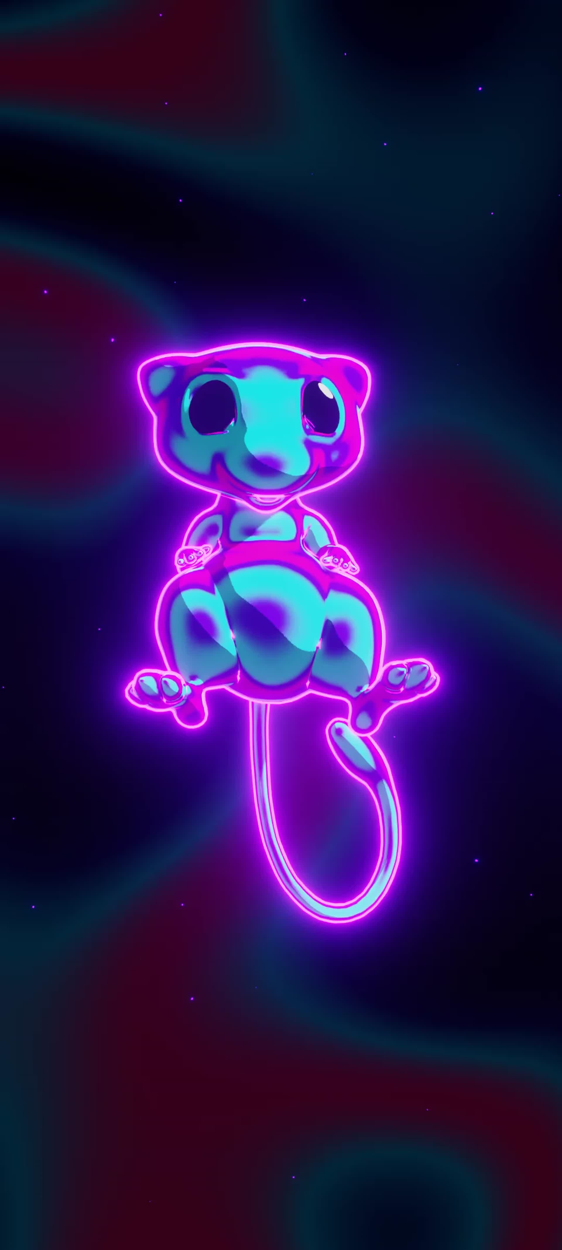 ArtStation - Psychedelic Mew (phone live wallpaper)