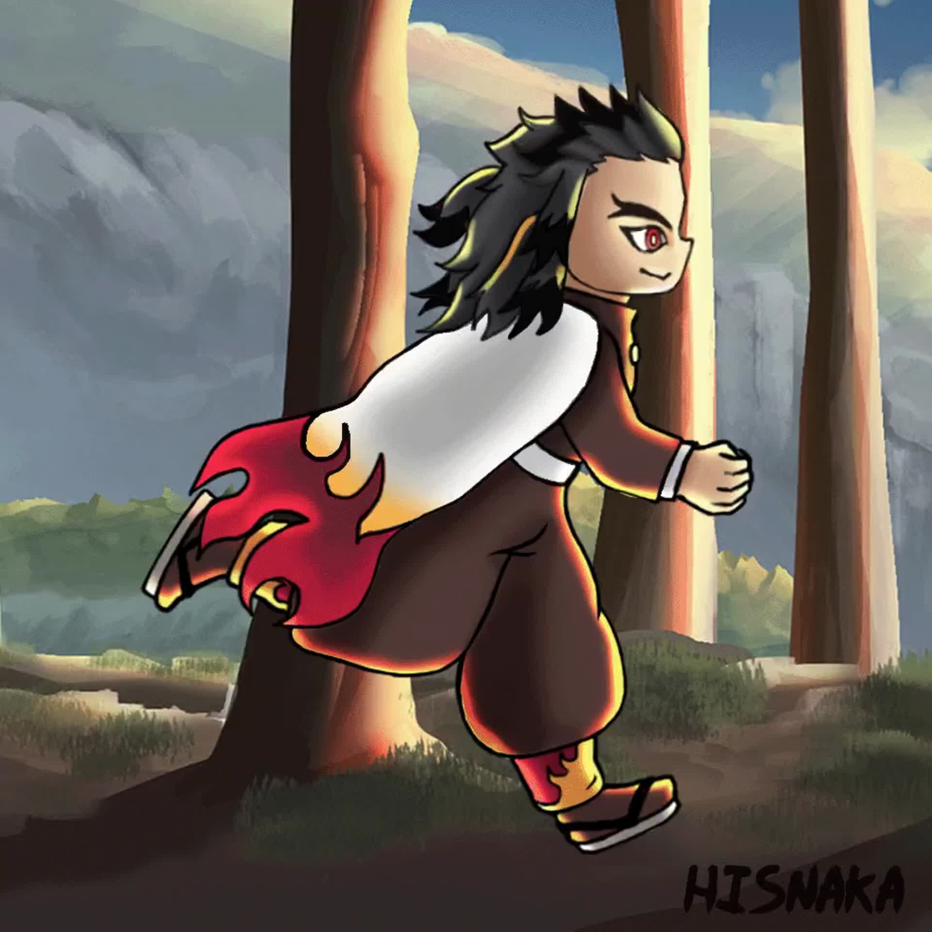 ArtStation - Animated Rengoku OC