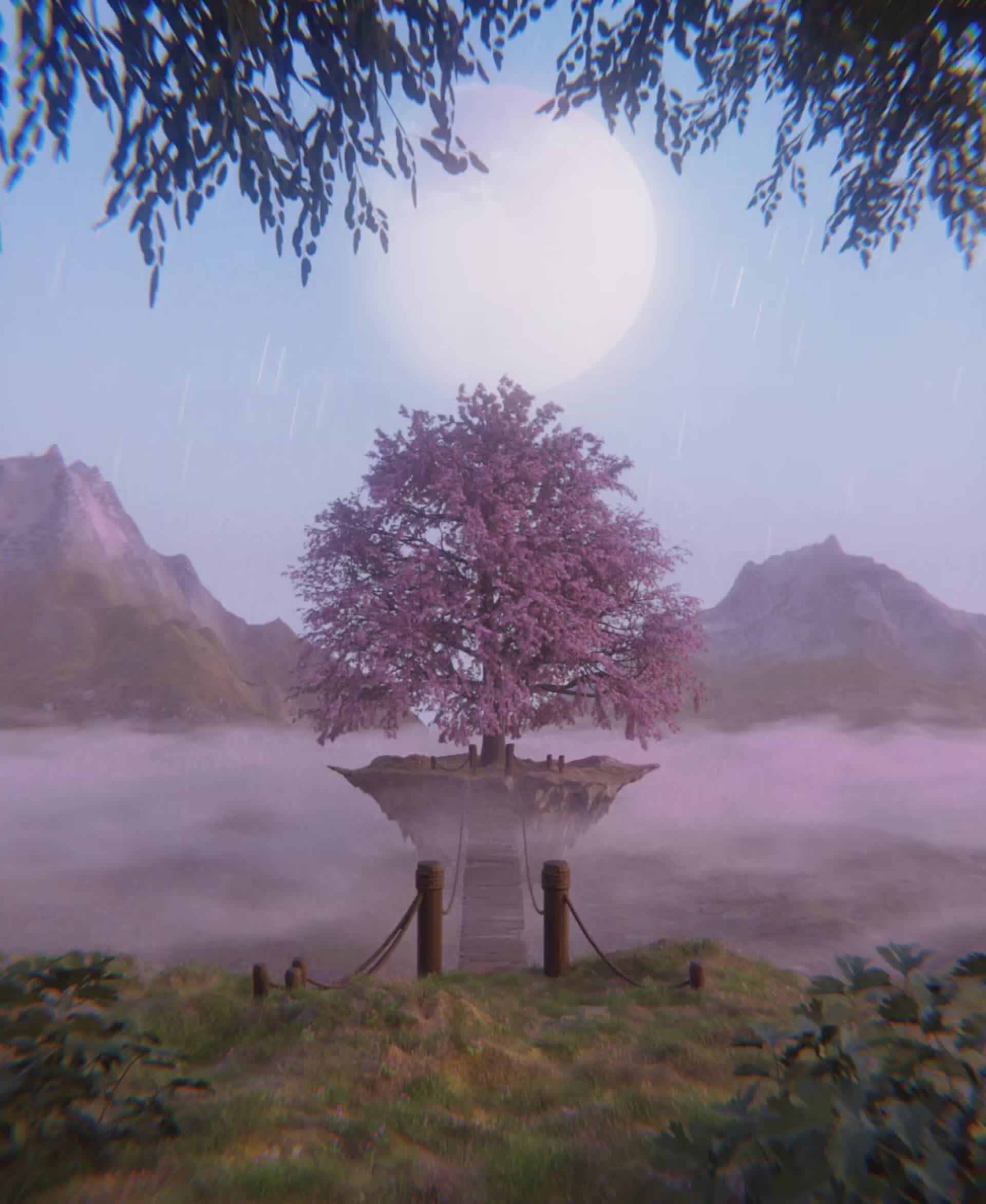 ArtStation - floating tree island