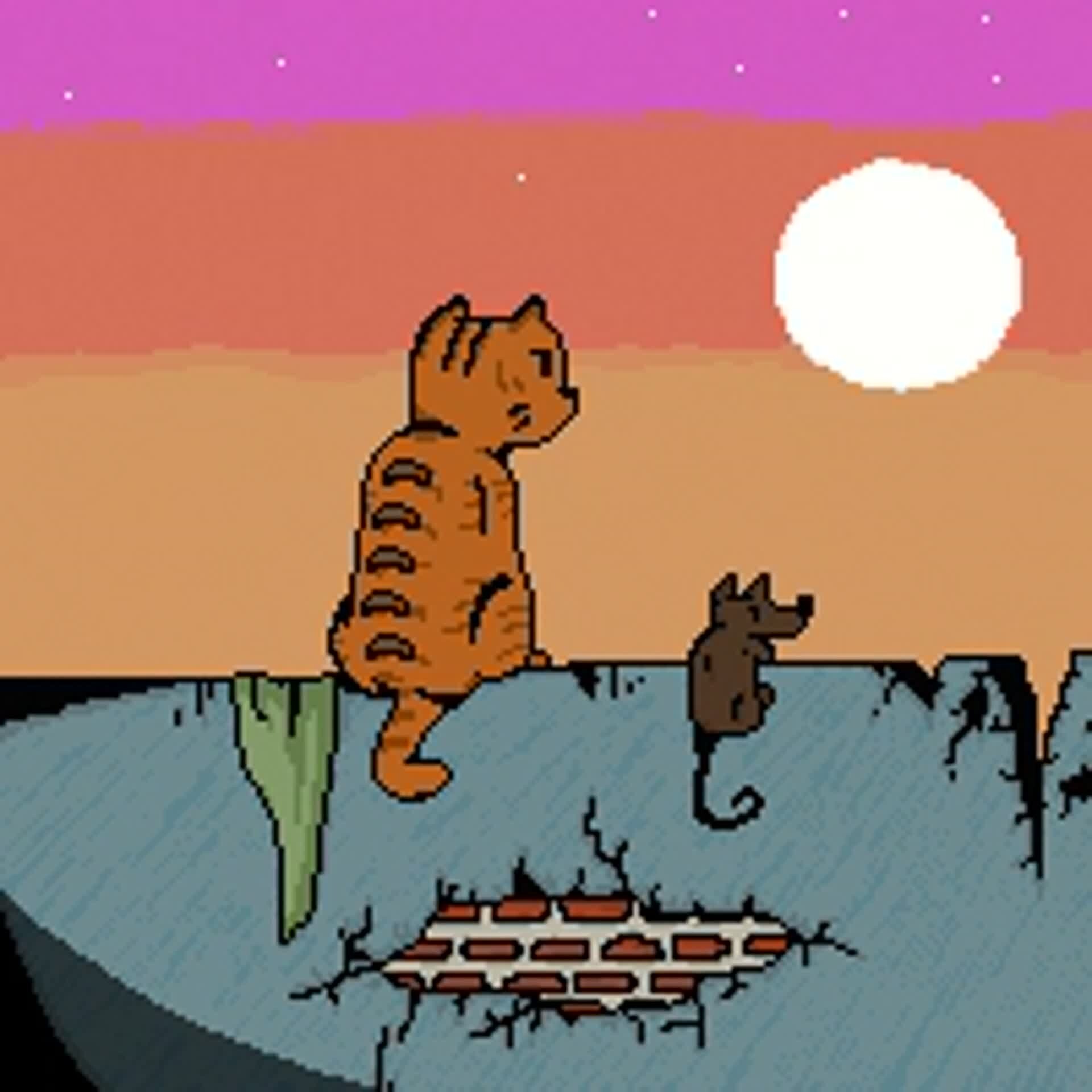 ArtStation - Cat And Mouse - Pixel Art gif