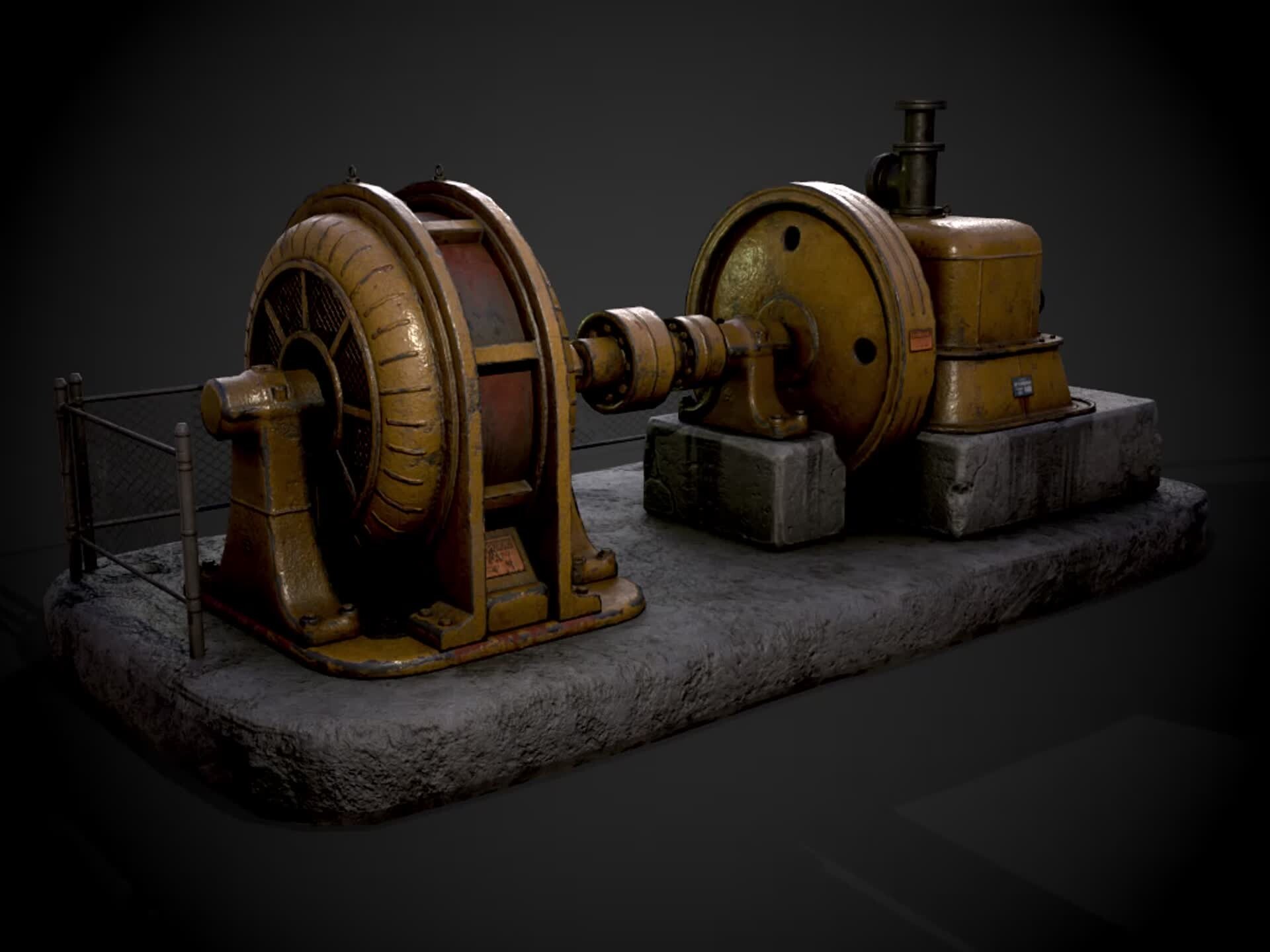 ArtStation - Soviet generator lowpoly game model