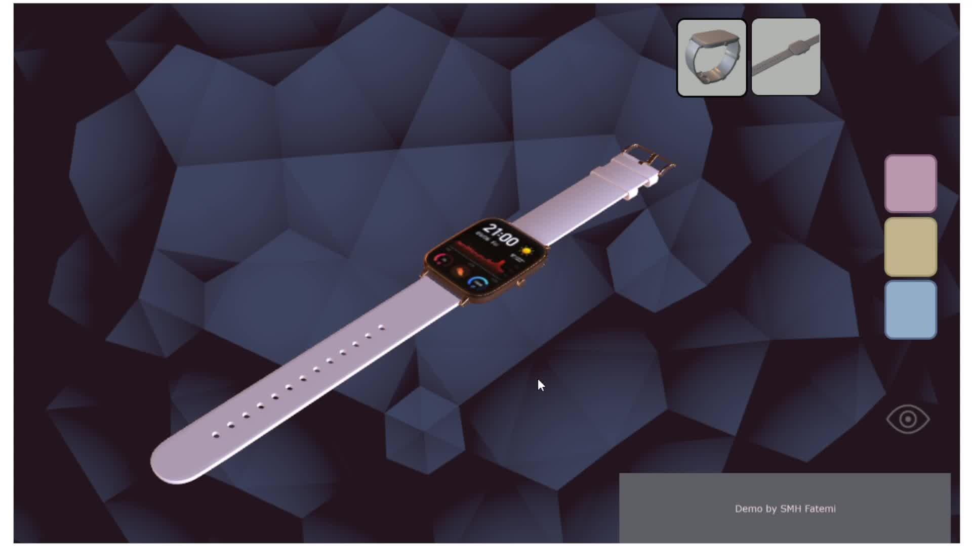 ArtStation - Smart Watch (3D Interactive web visualization)