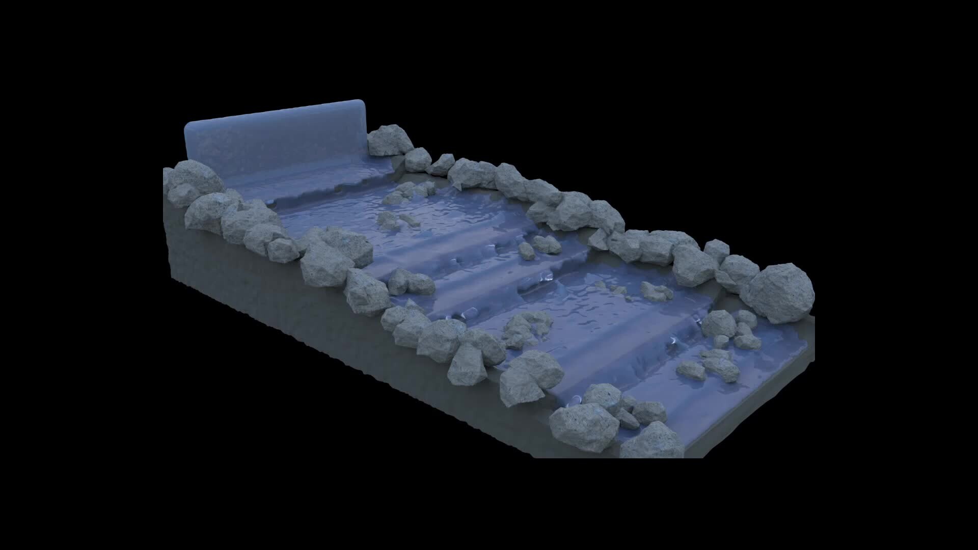 ArtStation - RIVER SIMULATION IN HOUDINI