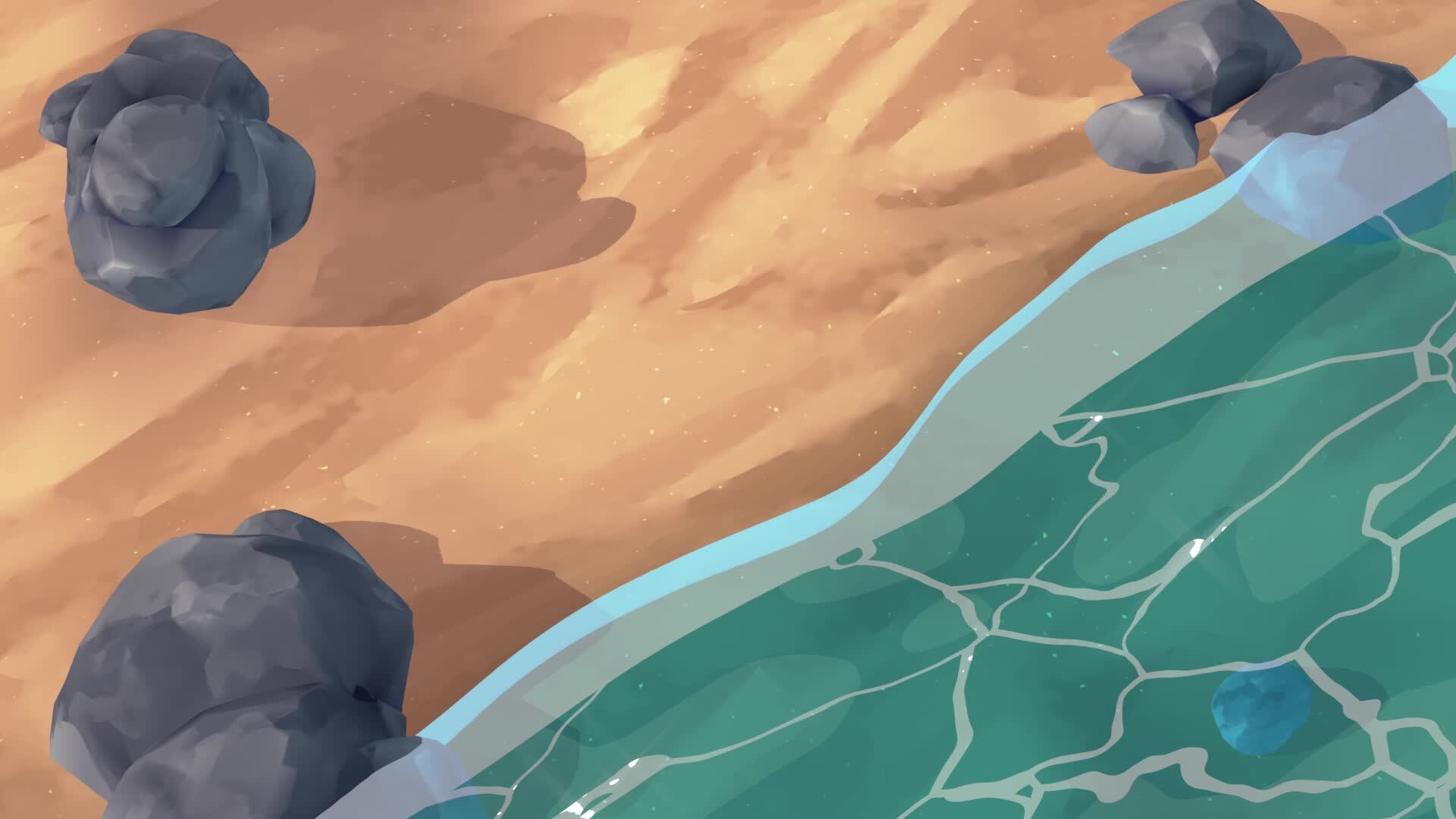 ArtStation - Stylized 3D Beach Scene Animation