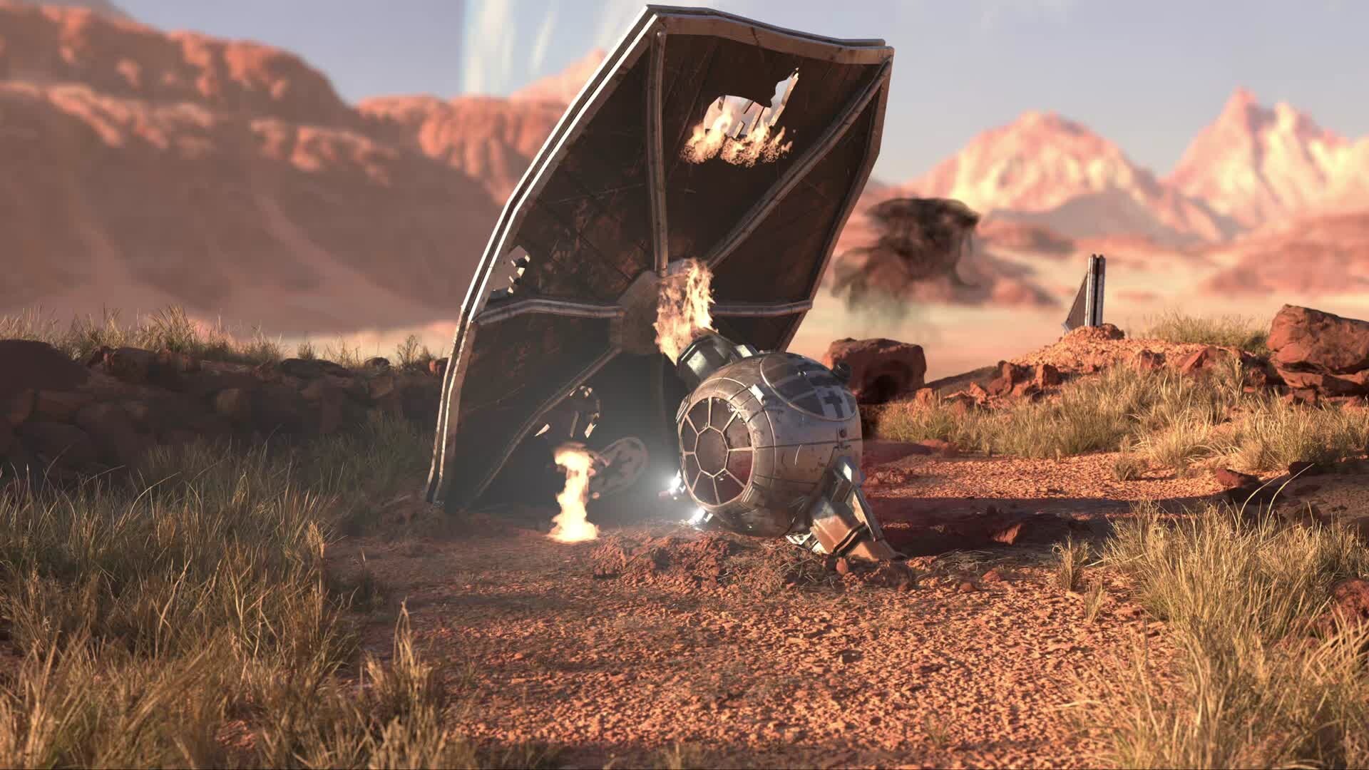 ArtStation - Tie Fighter Crash Scene