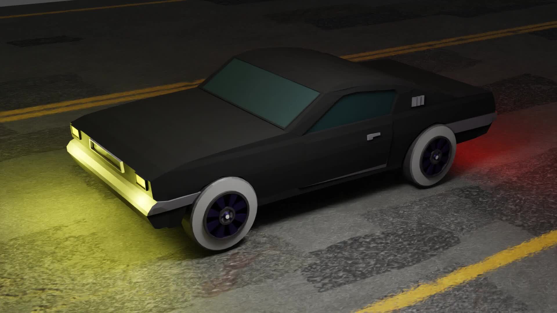 ArtStation - Low-Poly Mustang Animation