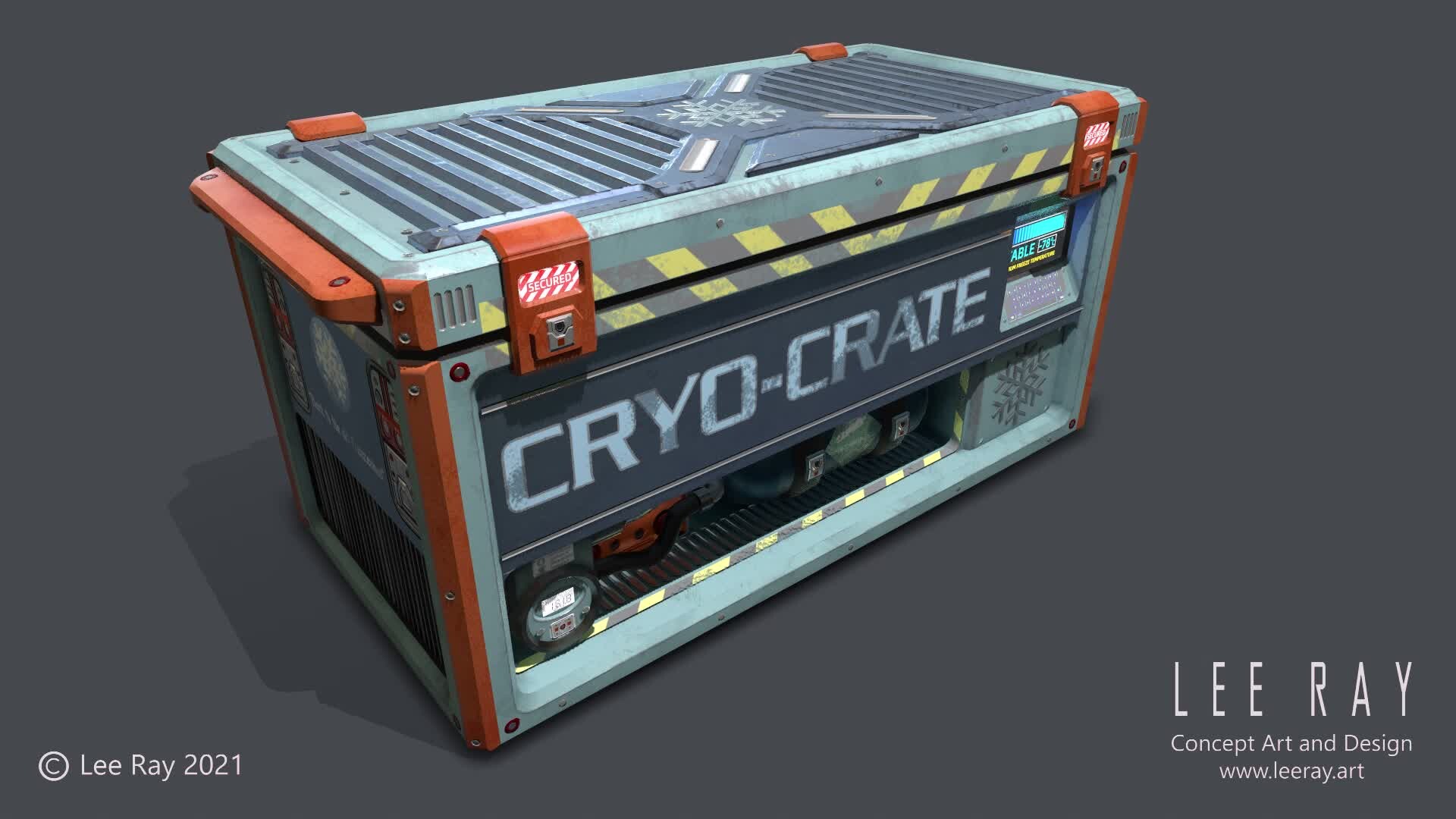 ArtStation - CRYO-CRATE Game Real-Time Asset.