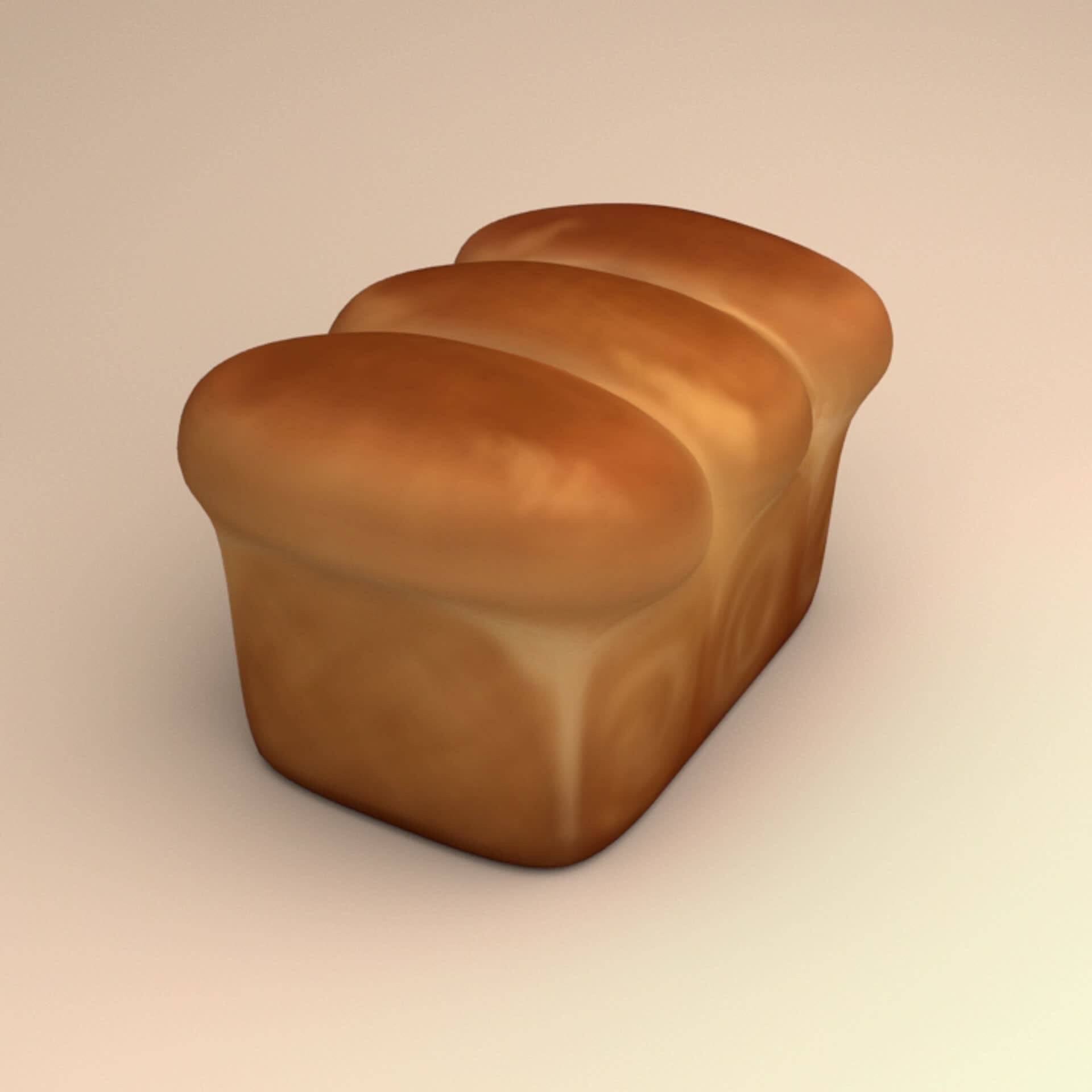 ArtStation - 3D Low poly bread