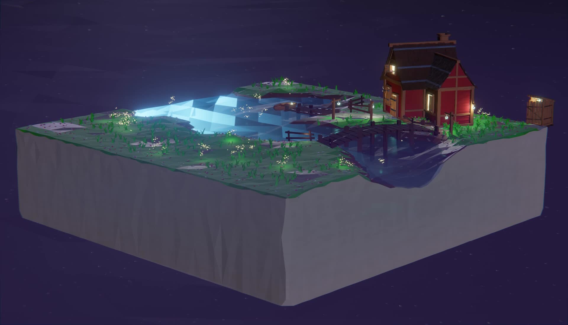 ArtStation - Low-Poly Cabin