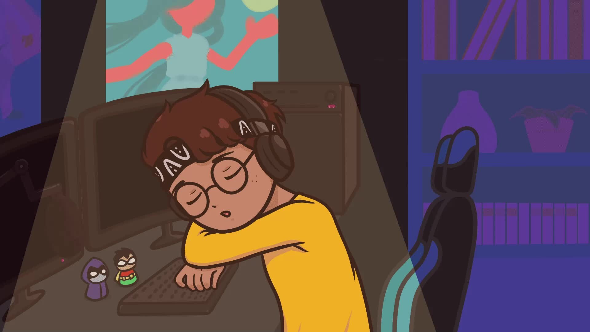 ArtStation - Stream is Ending: Twitch scene for Hyosouke