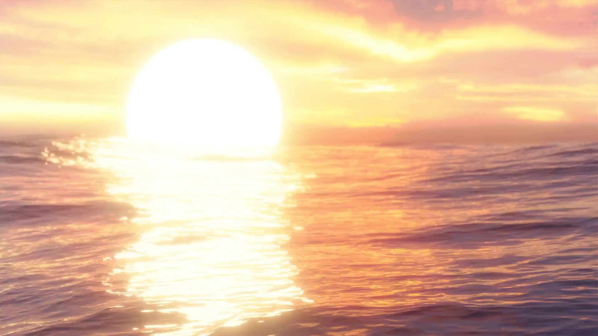 ArtStation - Sunset on the waves