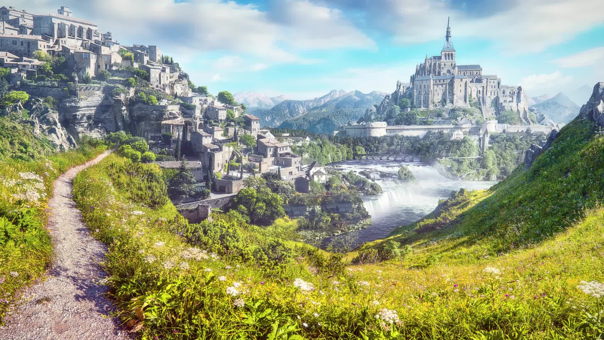 Rafael Falconi - Castle - Rough Matte Painting