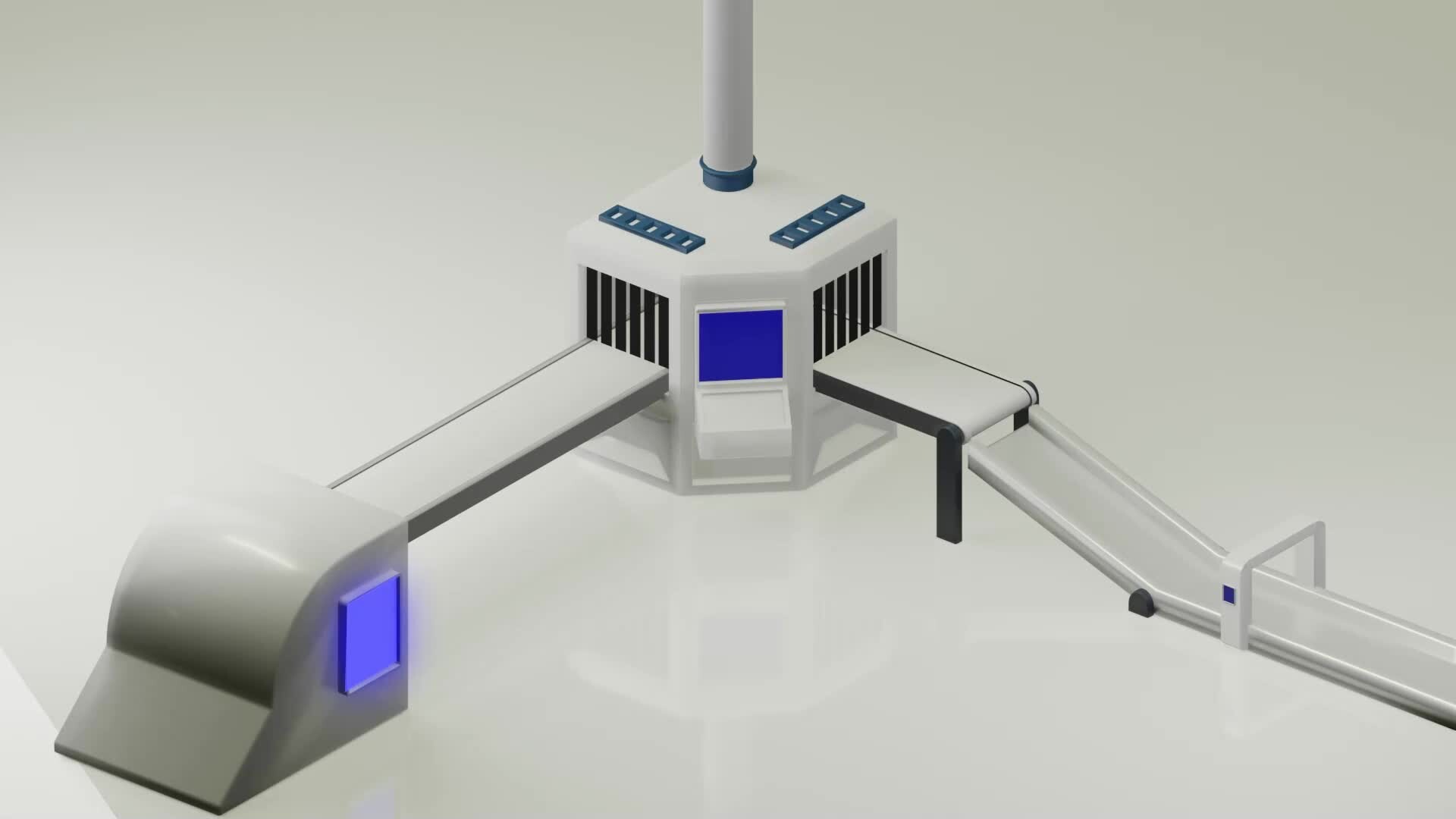 ArtStation - 3D isometric Factory Machine