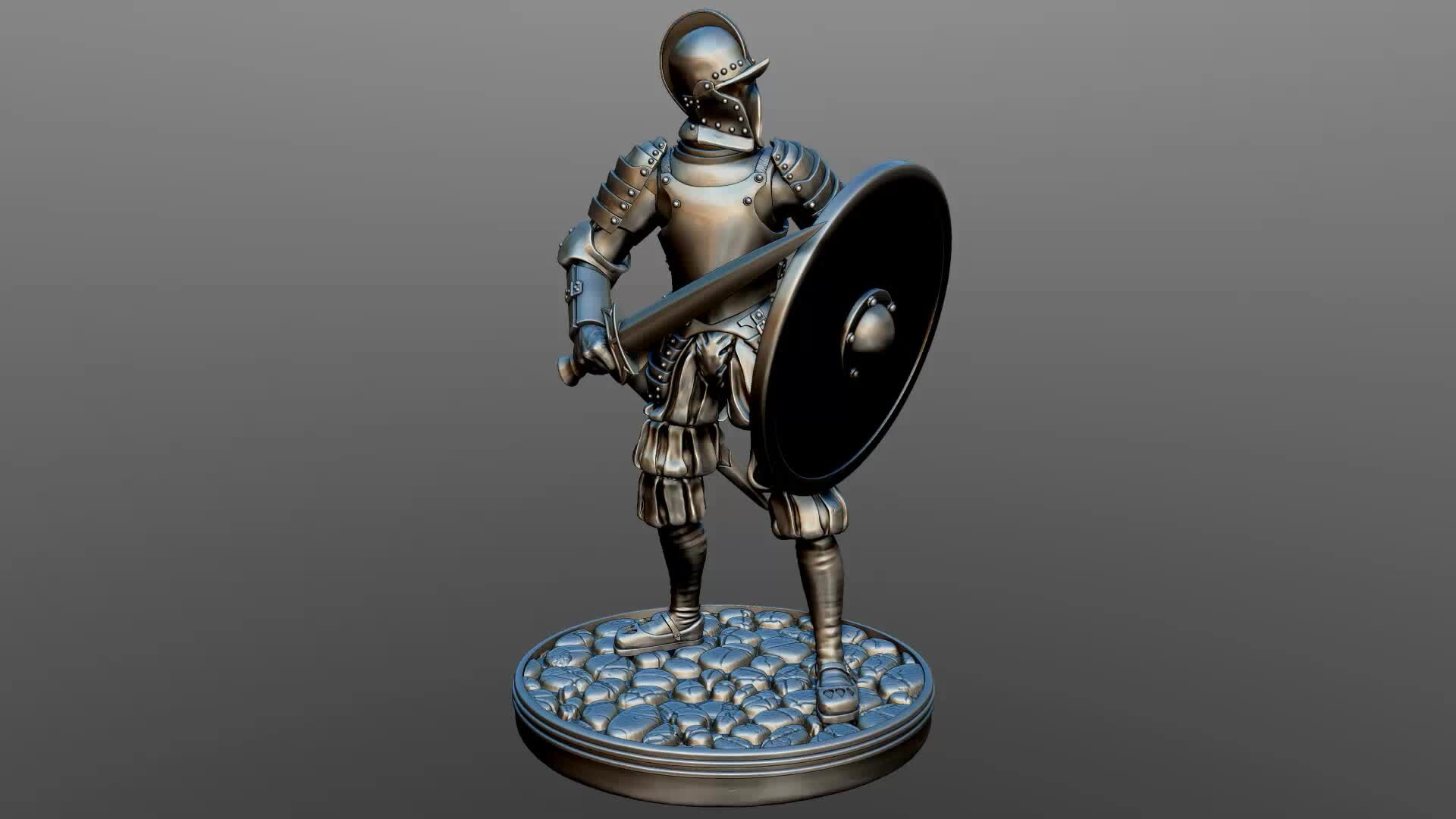 ArtStation - Human Warrior with shield