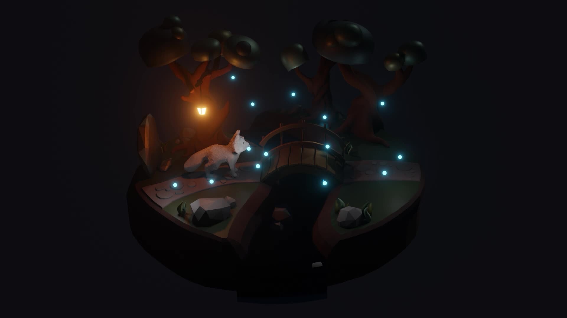 ArtStation - Night time forest