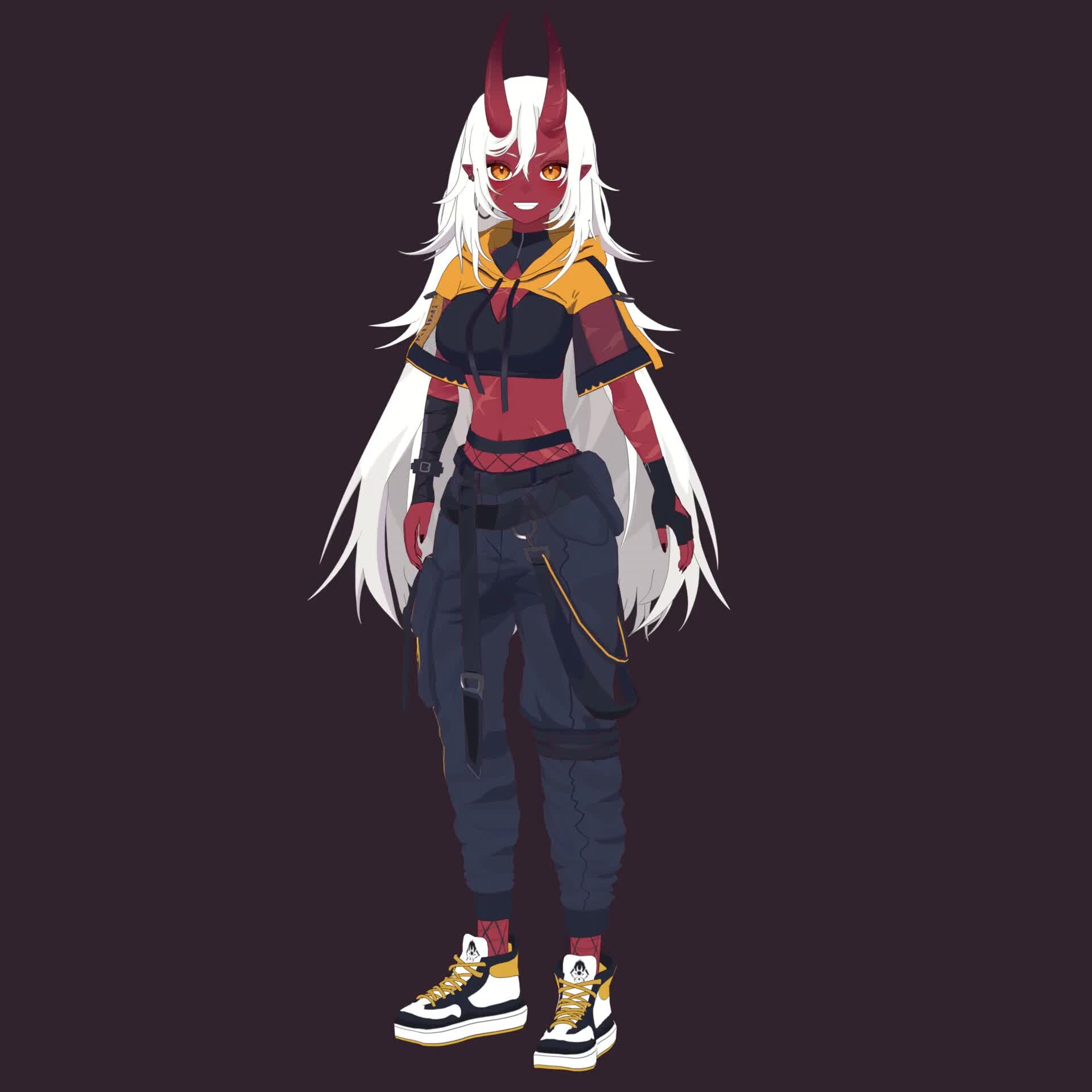 ArtStation - Vtuber 3D model: AkumiOni