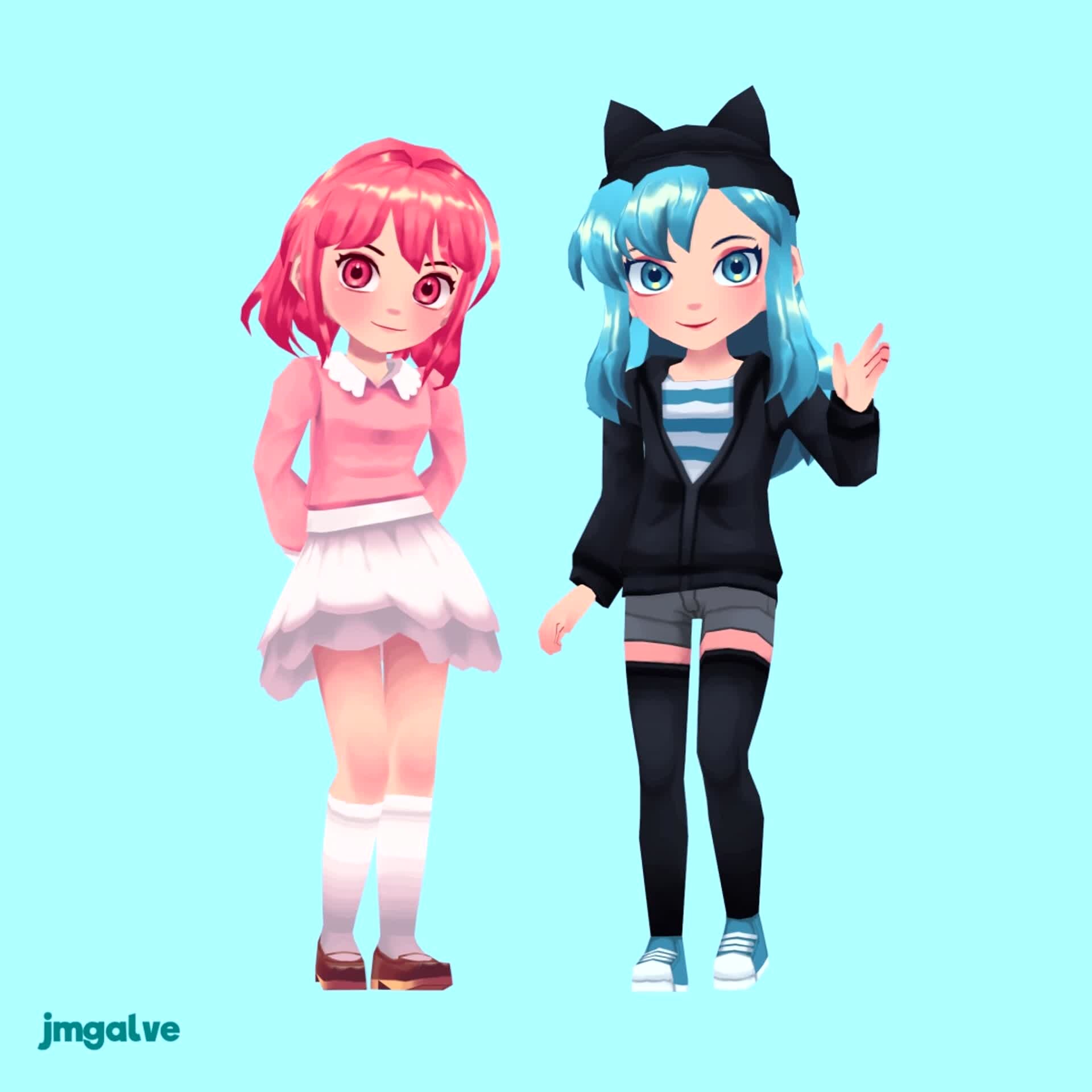 ArtStation - Emi and Kyoko Remake