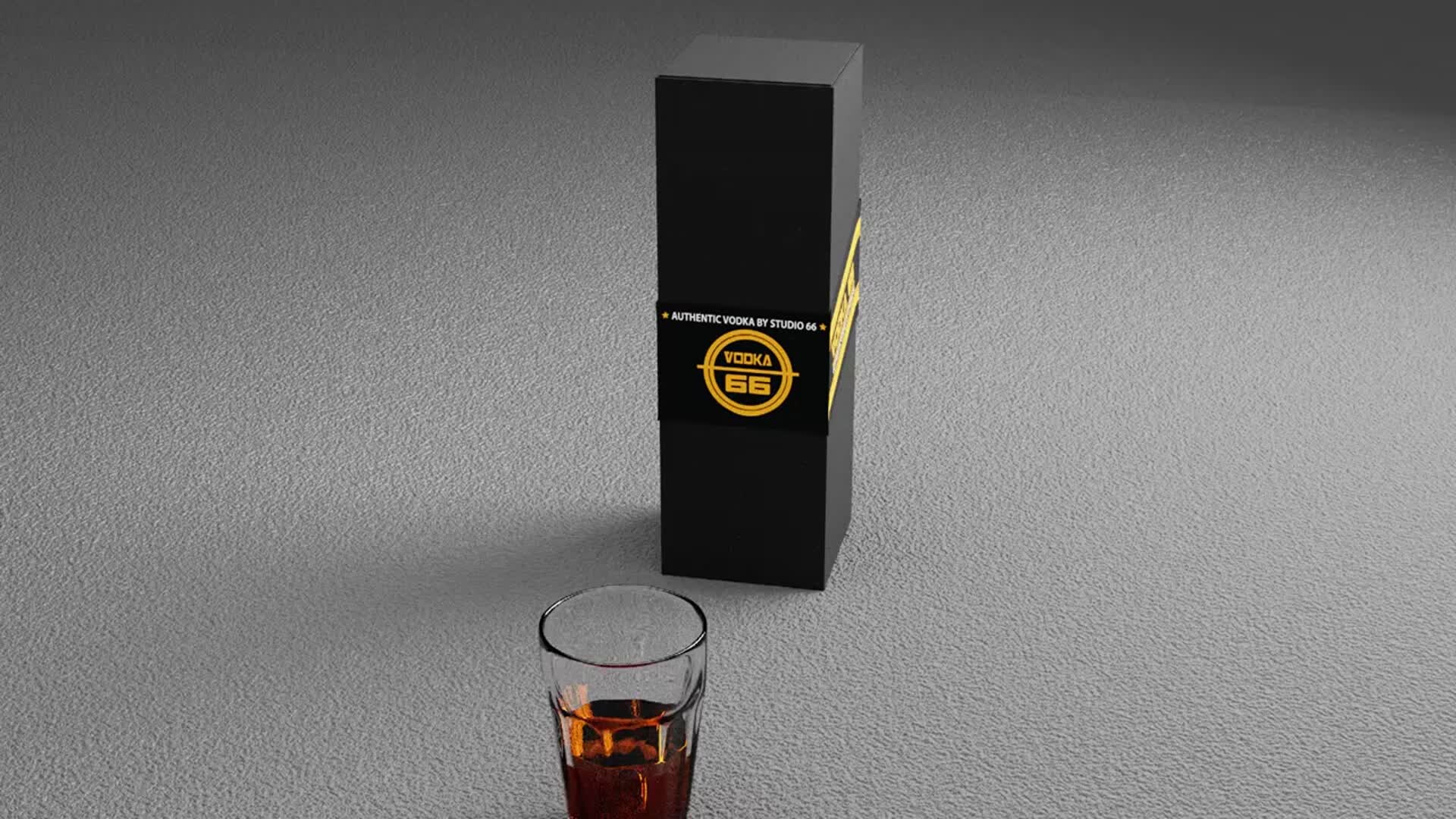 ArtStation - Vodka bottle animation