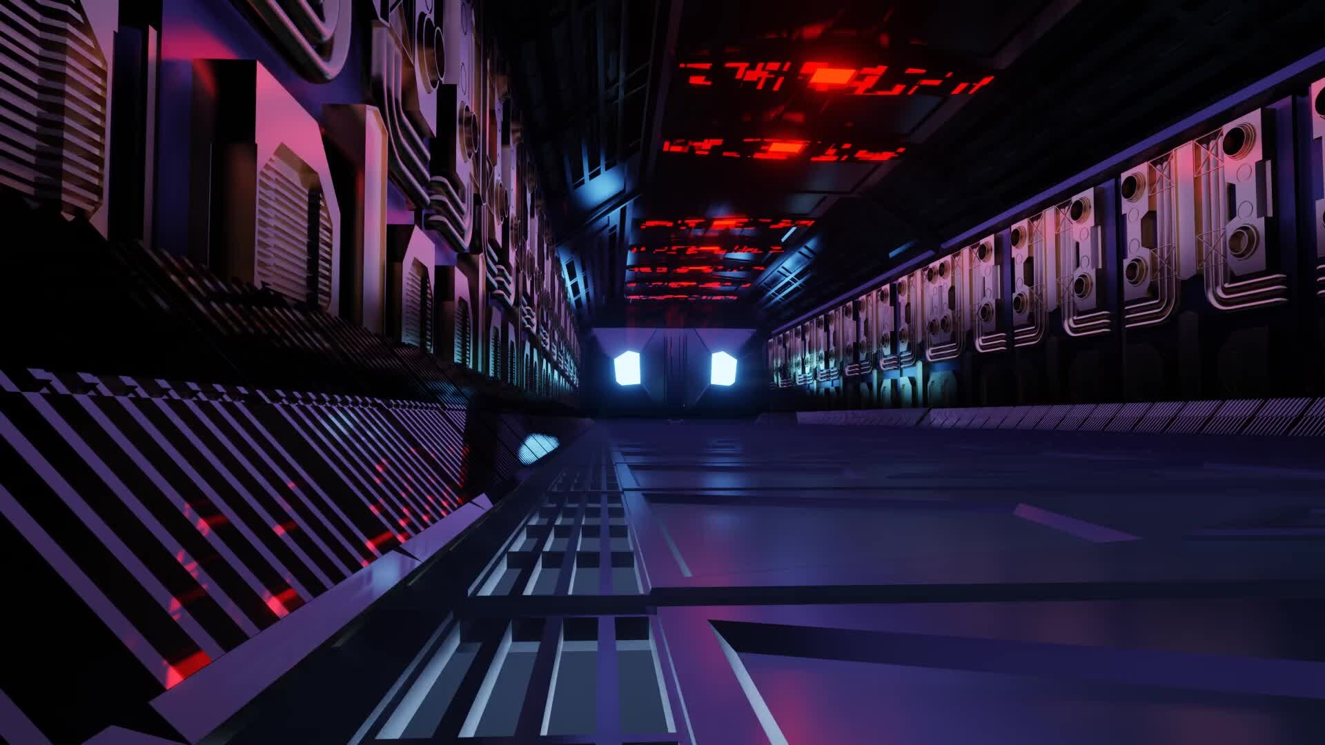 ArtStation - open corridor door/mech view