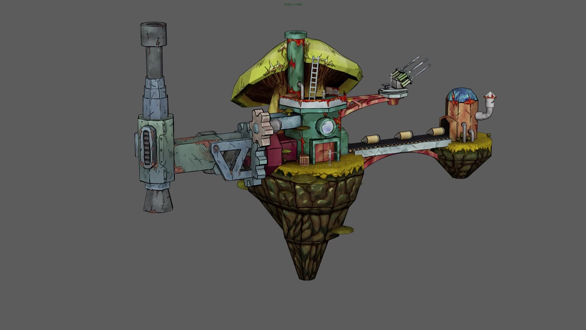 ArtStation - Stylised Mushroom Battle Island