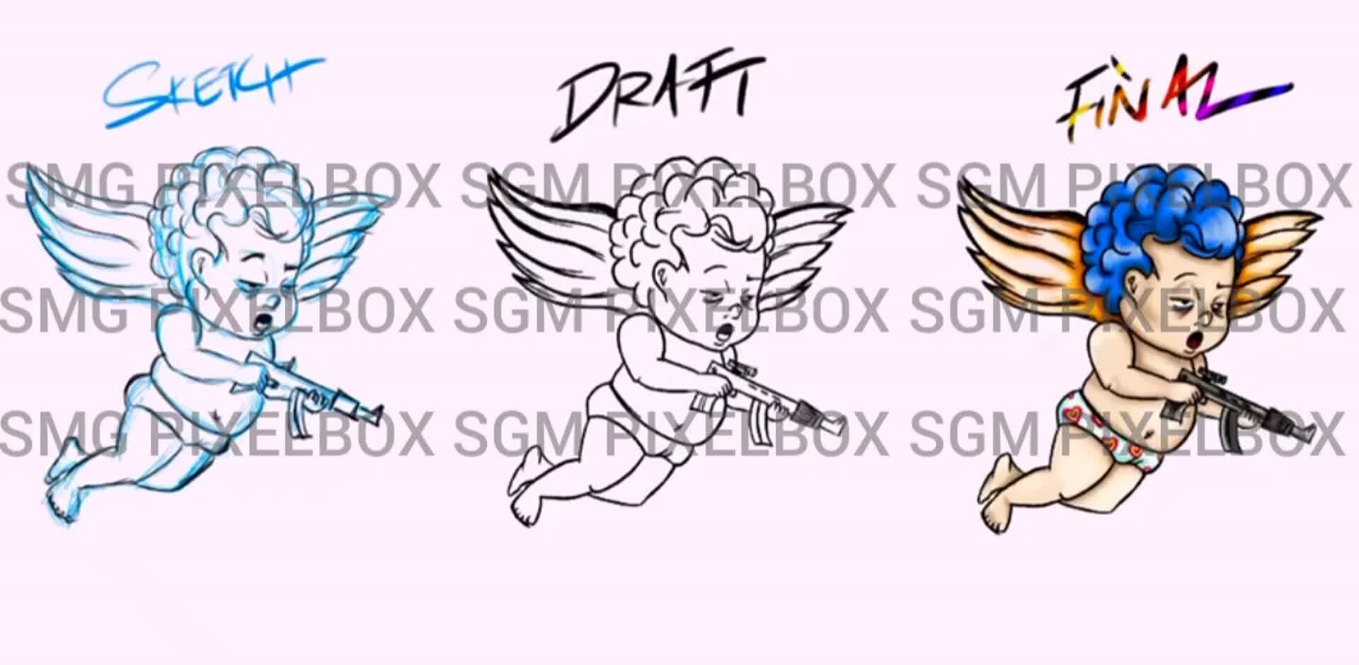 ArtStation - Sketch, draft and final progression w/clients