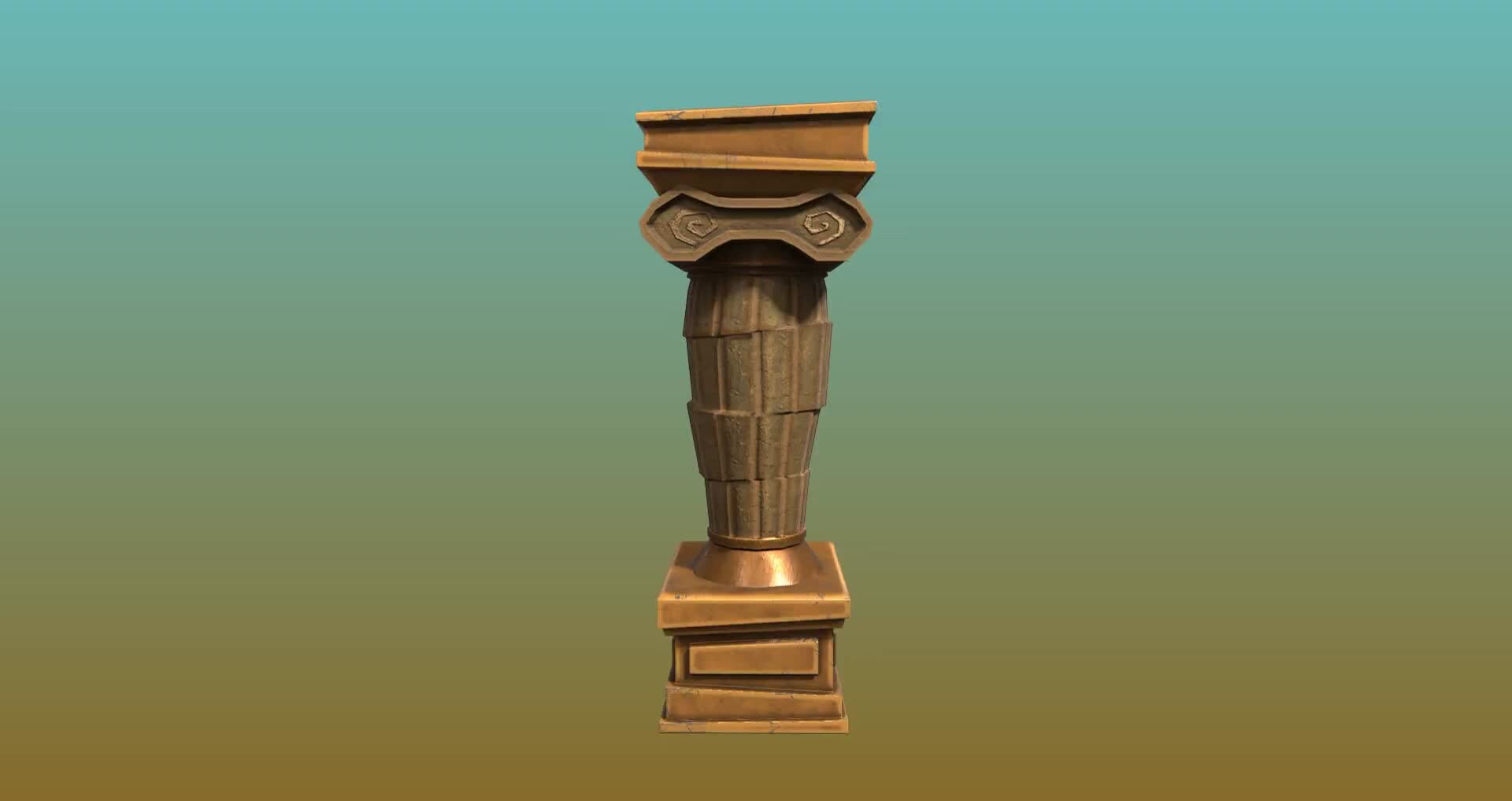 ArtStation - Stone column low poly