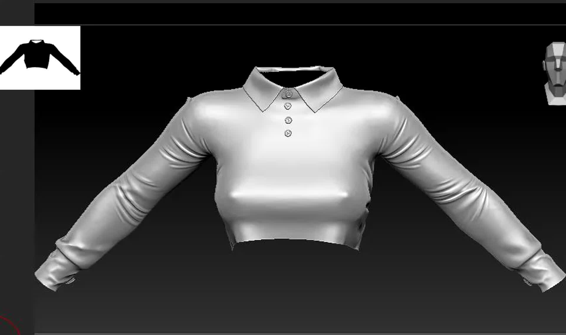 ArtStation - Clothing practice - Top for virtual world Second Life